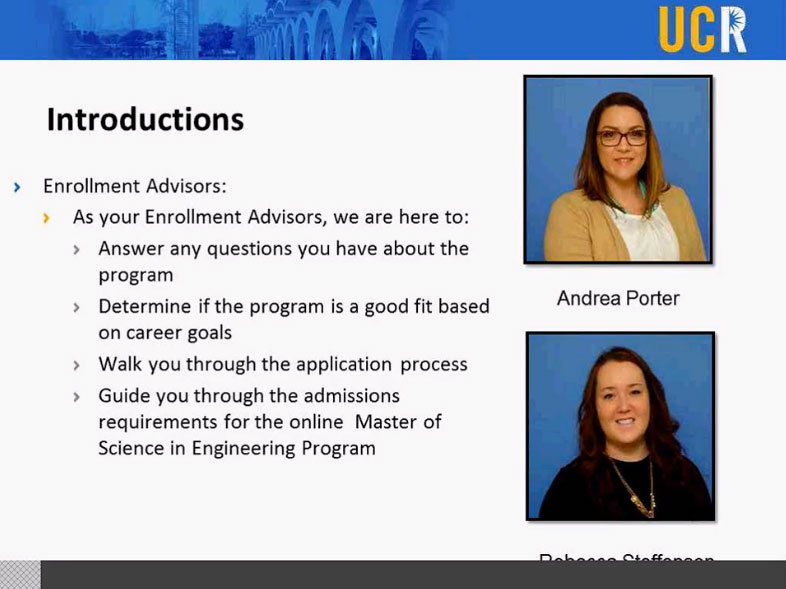 UCR M.S. in Engineering Open House - UC Riverside