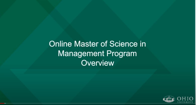 Master of Science in Management Program Overview | Ohio University