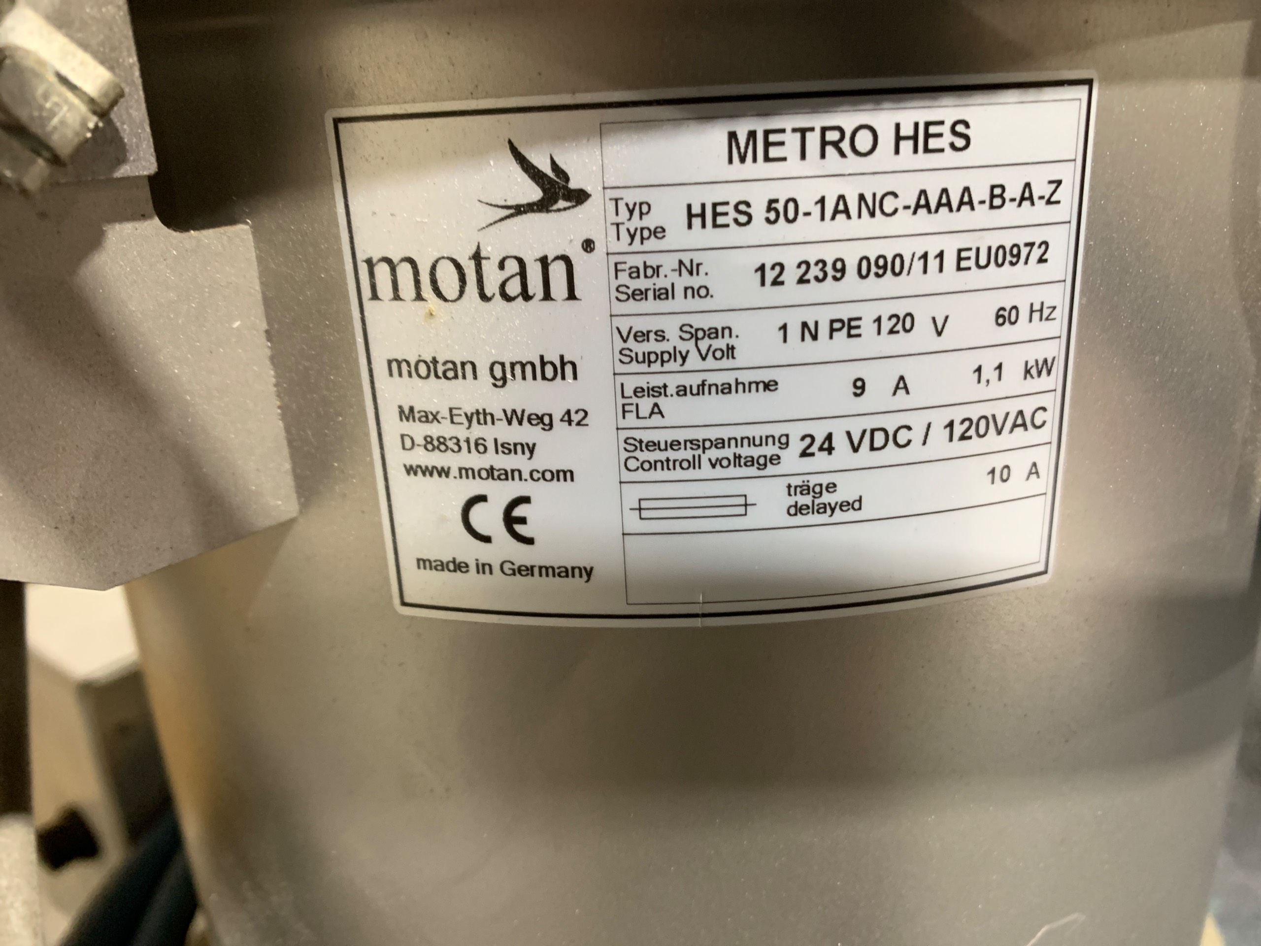 MOTAN METRO HES 50-1ANC-AAA-B-A-Z MATERIAL LOADER