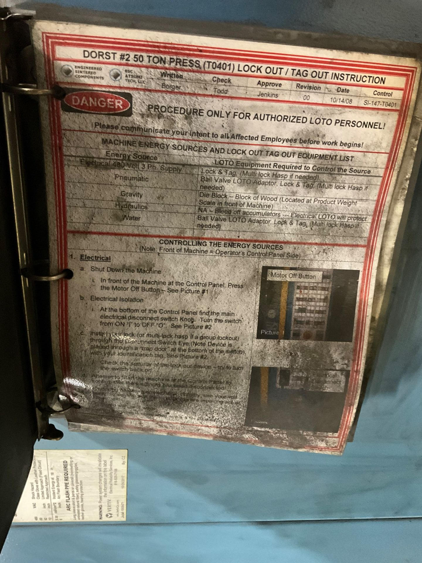1996 DORST TPA50/3 50 TON COMPACTING MECHANICAL PRESS