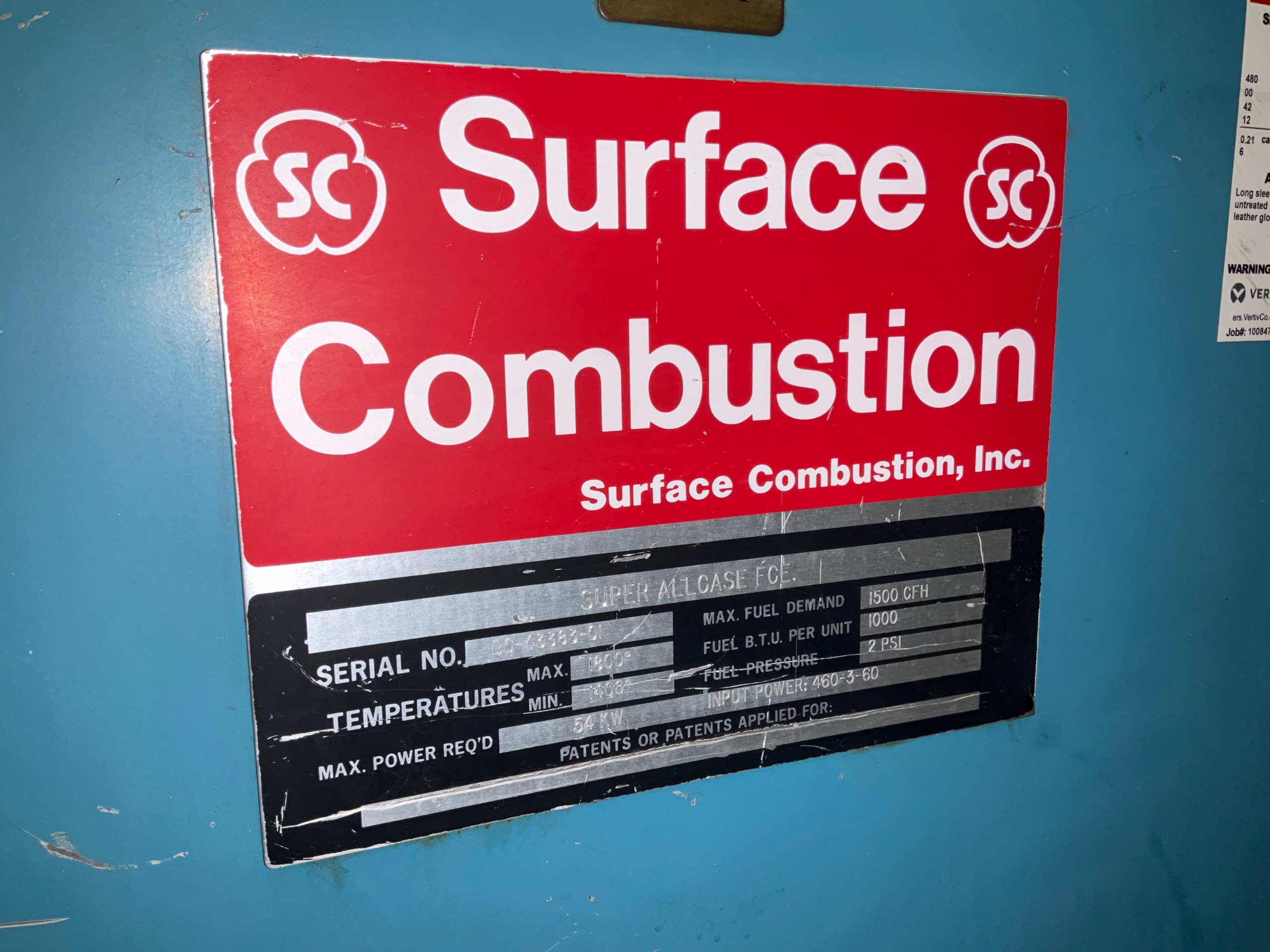 SURFACE COMBUSTION SUPER ALLCASE CARBURIZING FURNACE For Sale | Aucto