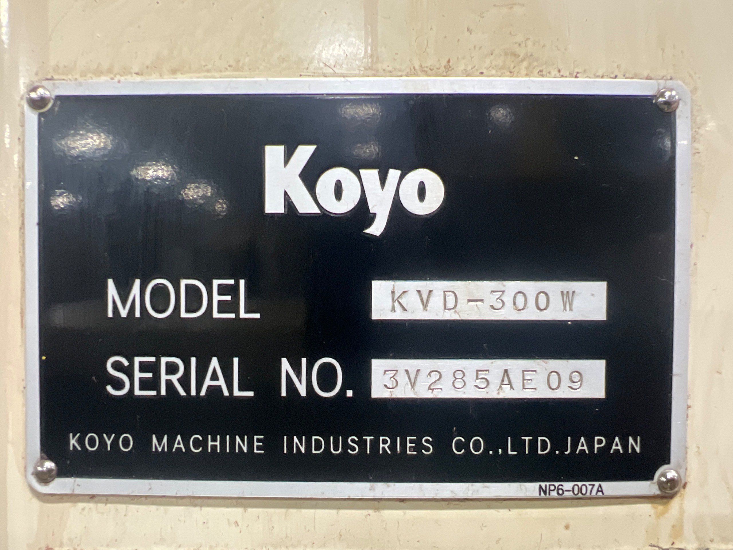KOYO KVD-300W DOUBLE DISC SURFACE GRINDER