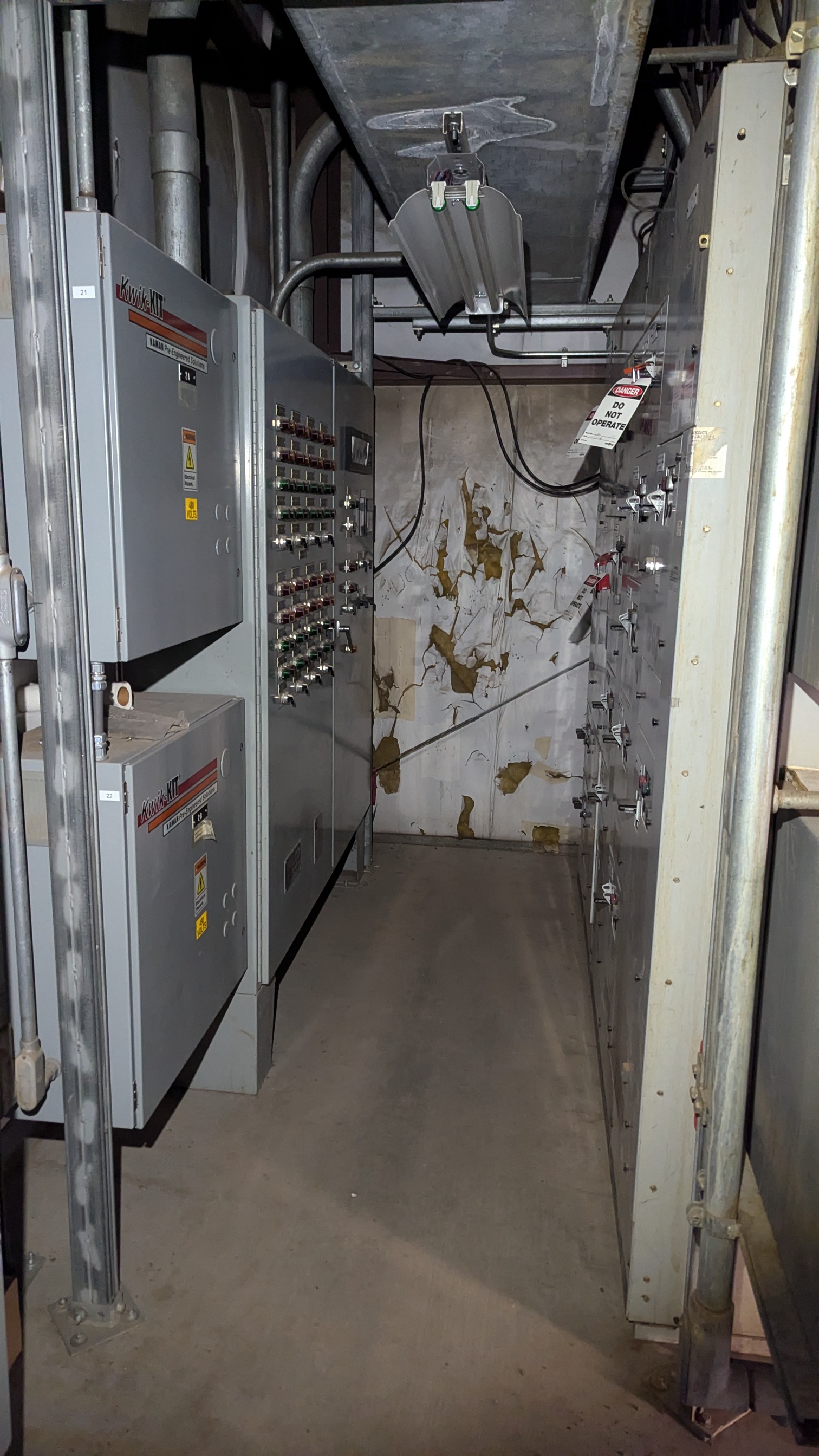 ELECTRICAL ROOM CONTAINING MOTOR CONTROL CENTERS, PANELS, TRANSFORMERS ...