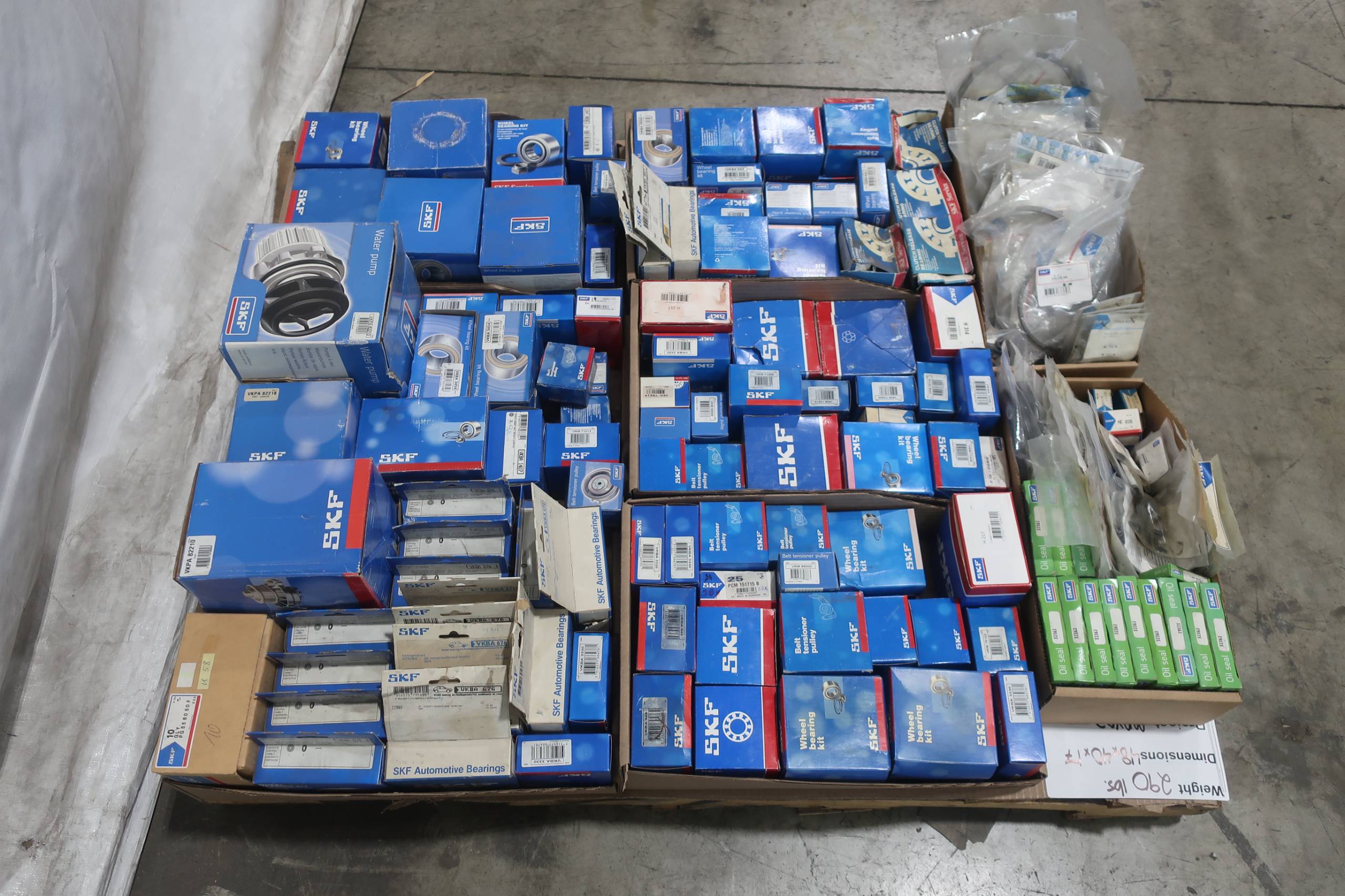 PALLET OF ASSORTED SKF AUTOMOTIVE PARTS