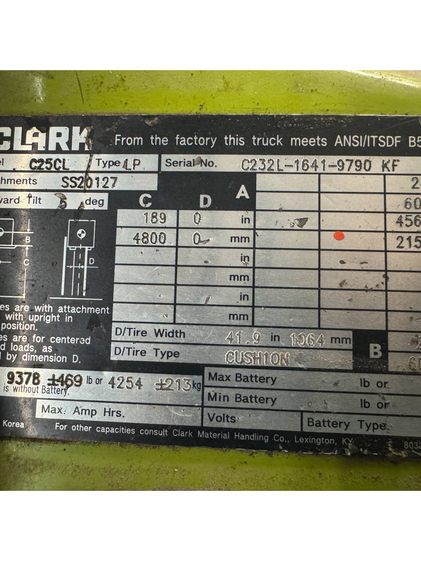 CLARK C25CL SIT-DOWN FORKLIFT For Sale | Aucto