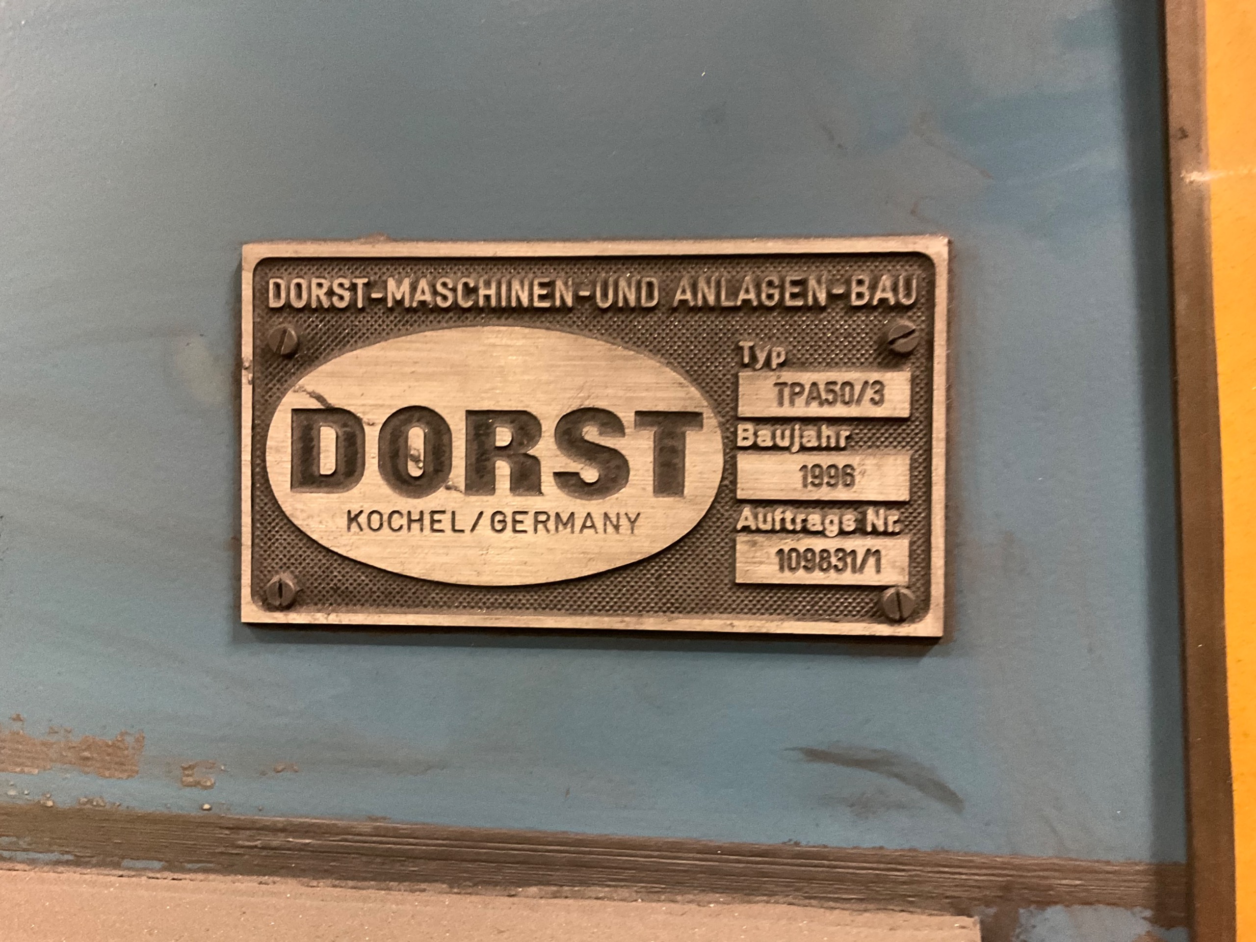 1996 DORST TPA50/3 50 TON COMPACTING MECHANICAL PRESS