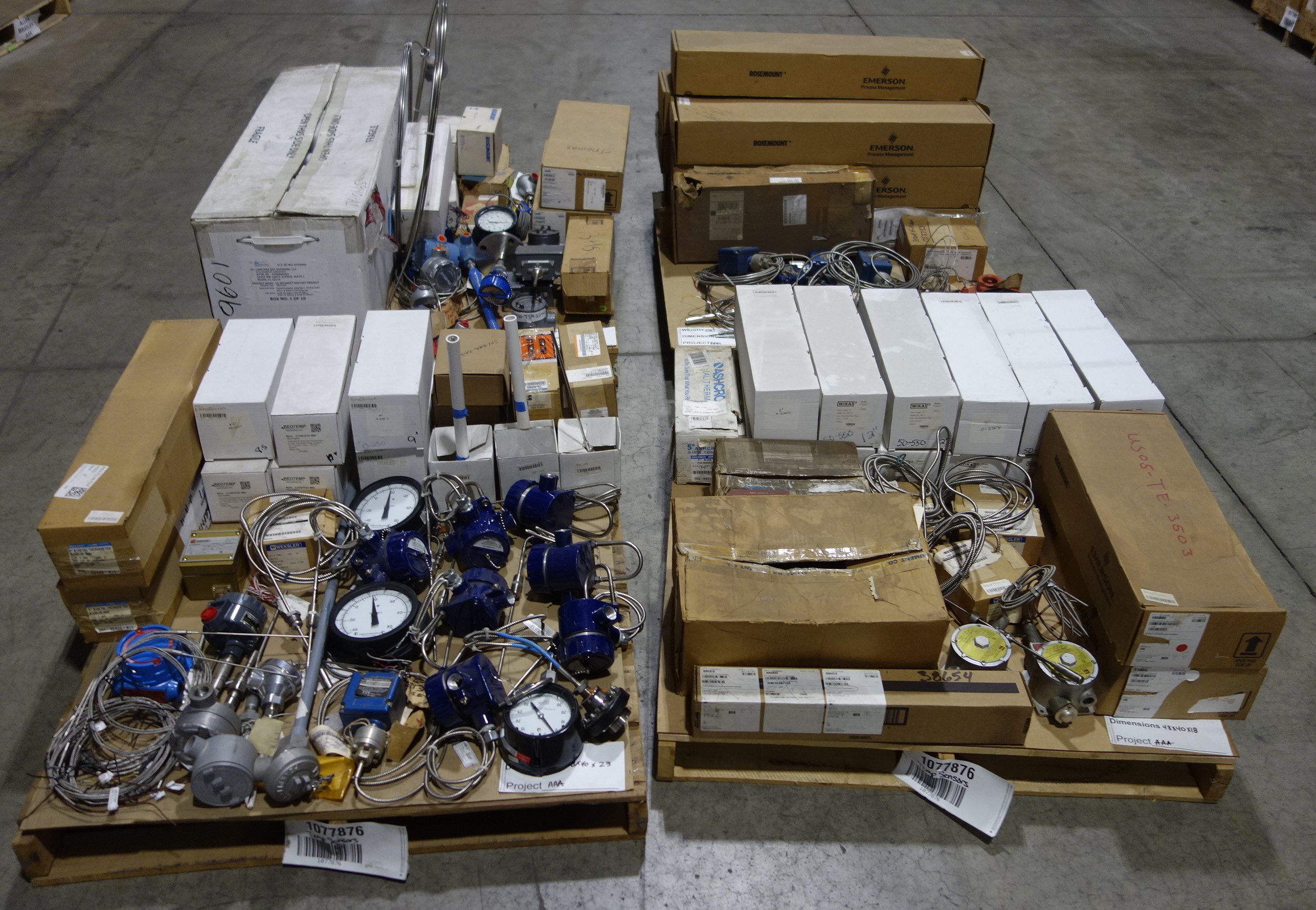 4 PALLETS OF ASSORTED TEMPERATURE SENSORS