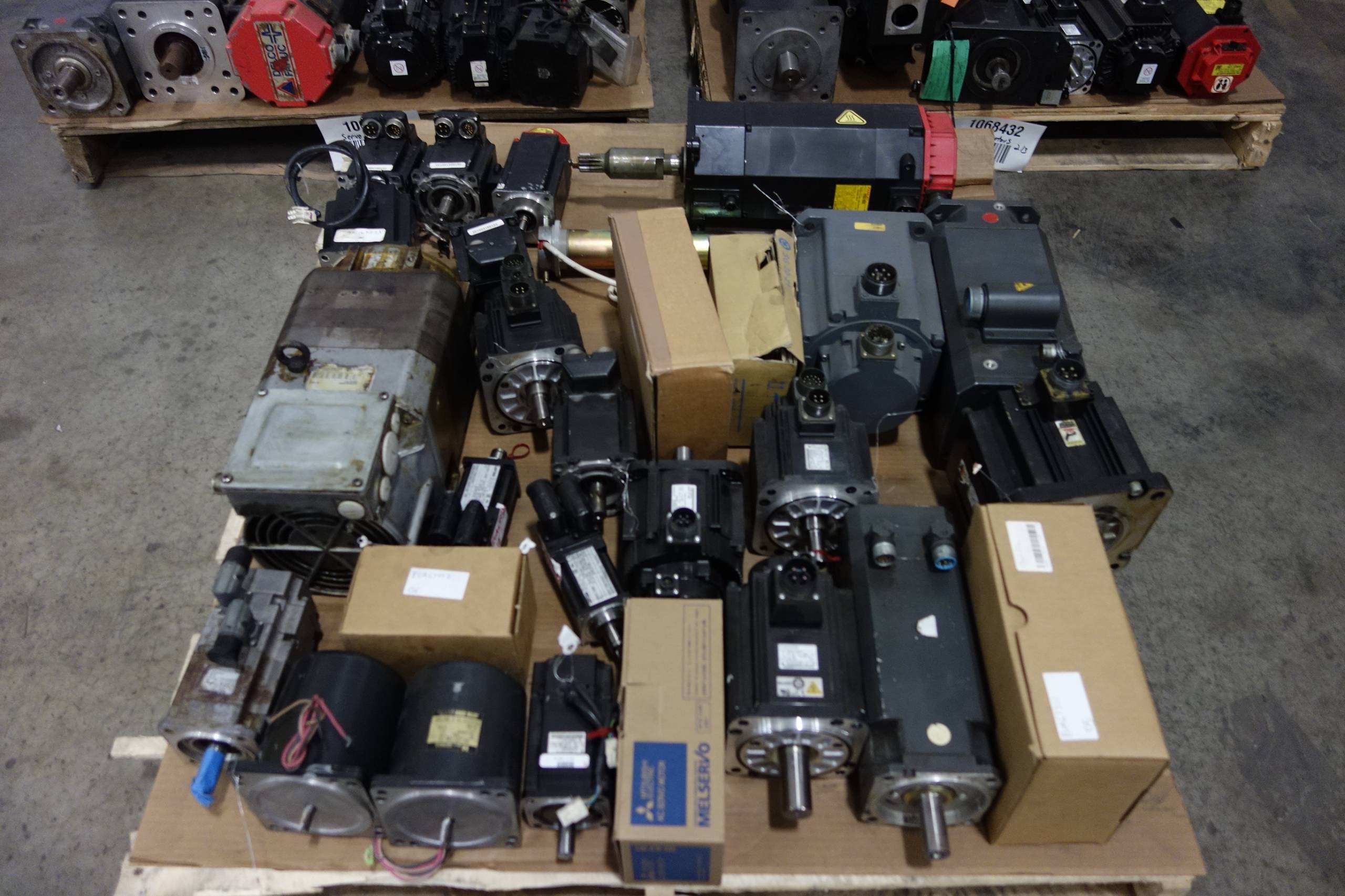 SKU 1068432 -3 PALLETS OF ASSORTED SERVO MOTORS