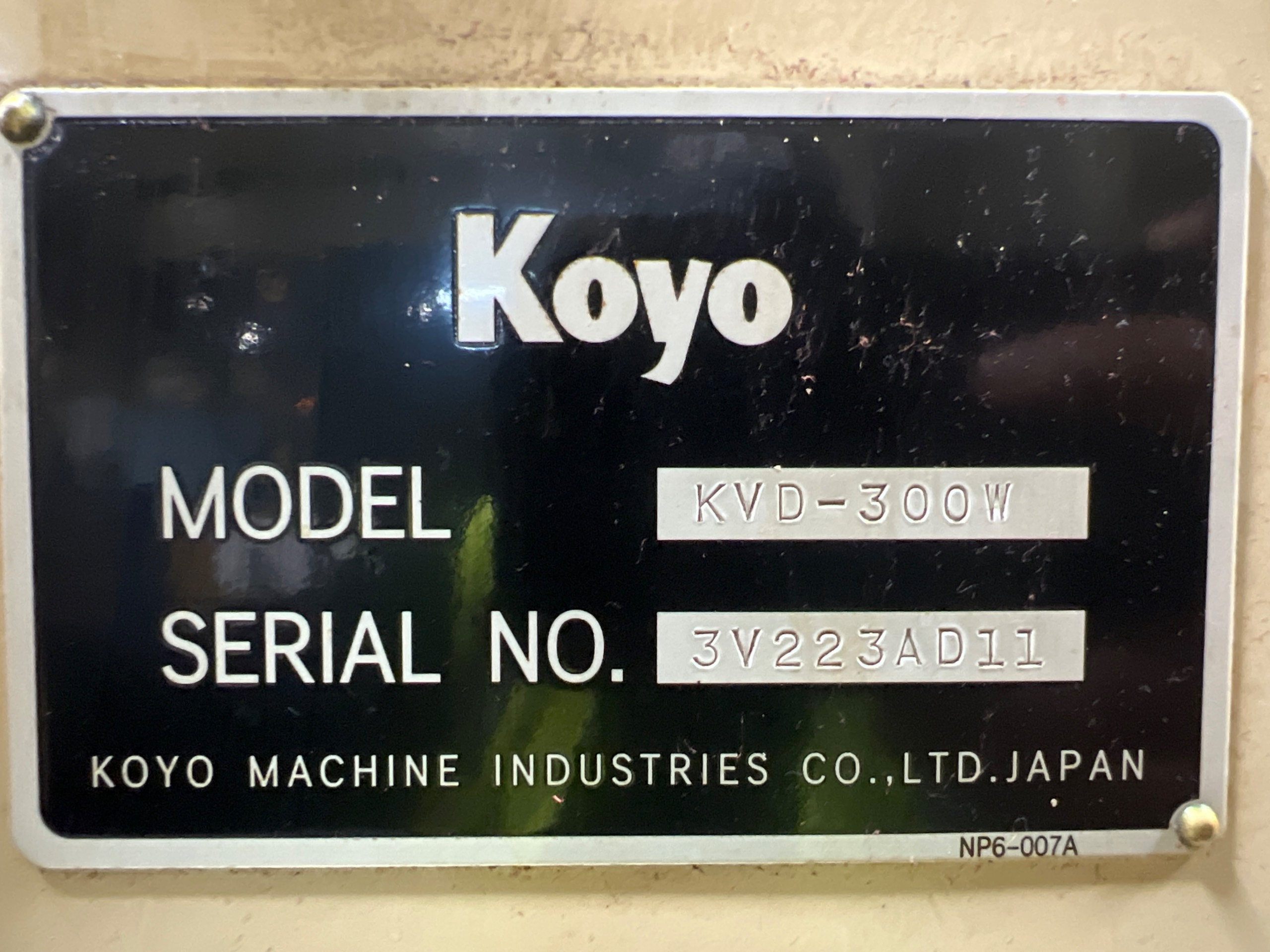 KOYO KVD-300W DOUBLE DISC SURFACE GRINDER