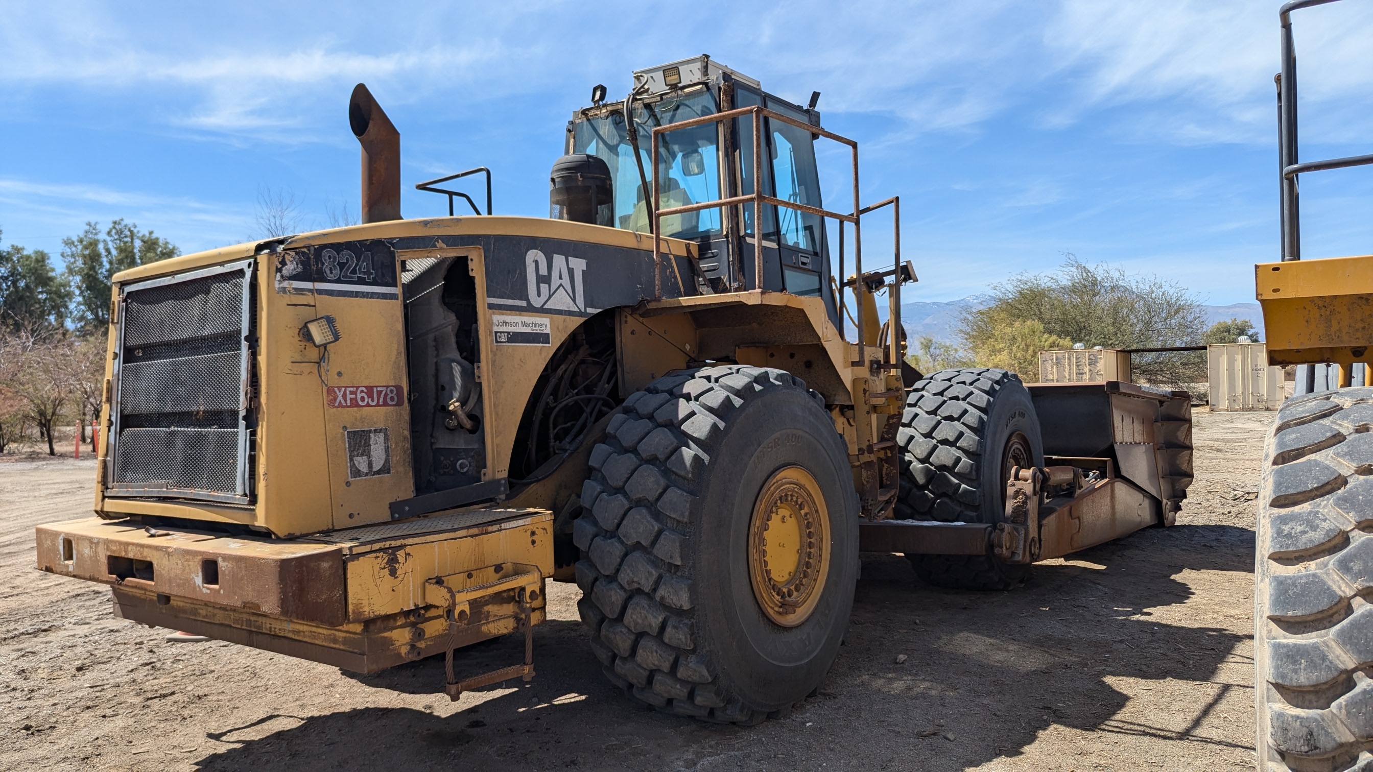 1999 CATERPILLAR 824 GTR WHEEL DOZER WITH 13' CHIP HANDLING BUCKET