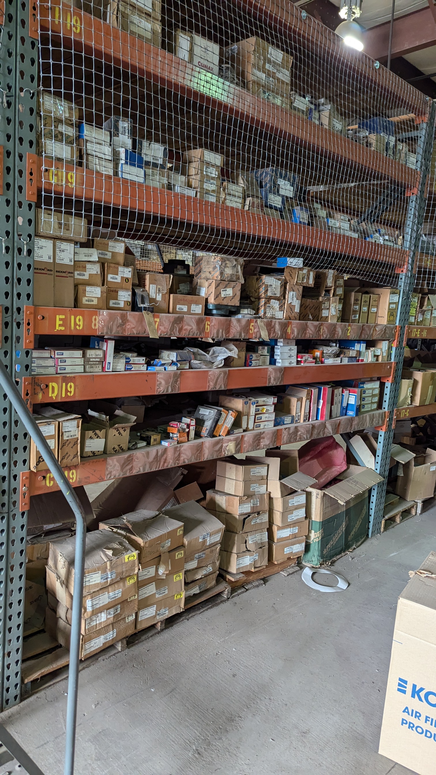 BULK QTY OF SPARE PARTS INVENTORY