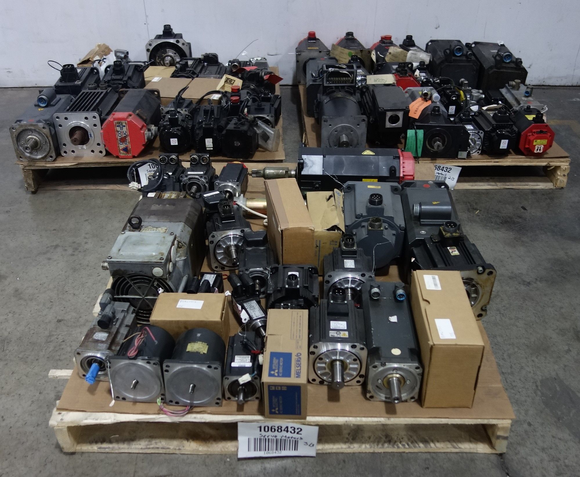 SKU 1068432 -3 PALLETS OF ASSORTED SERVO MOTORS