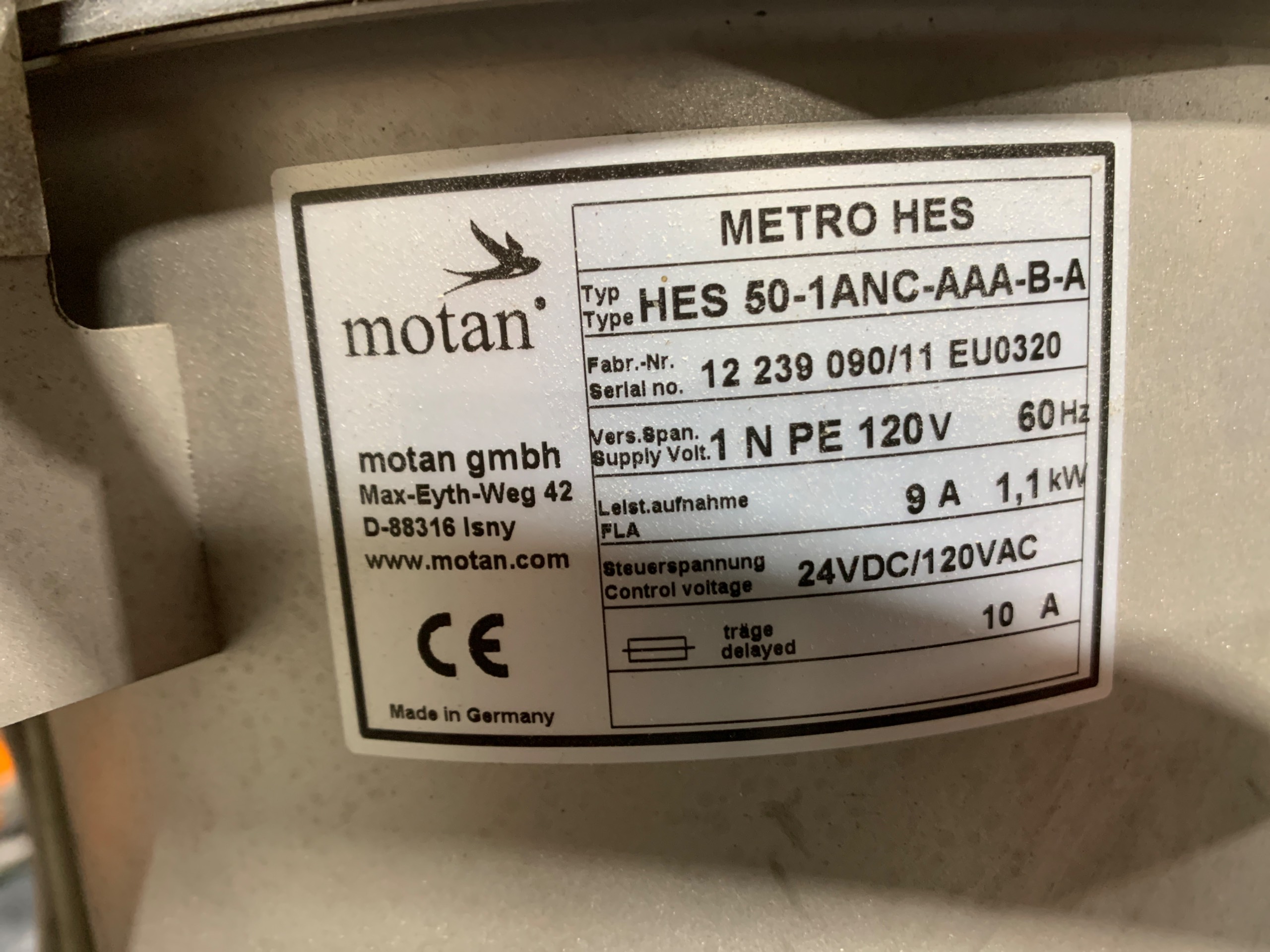 MOTAN METRO HES 50-1ANC-AAA-B-A MATERIAL LOADER