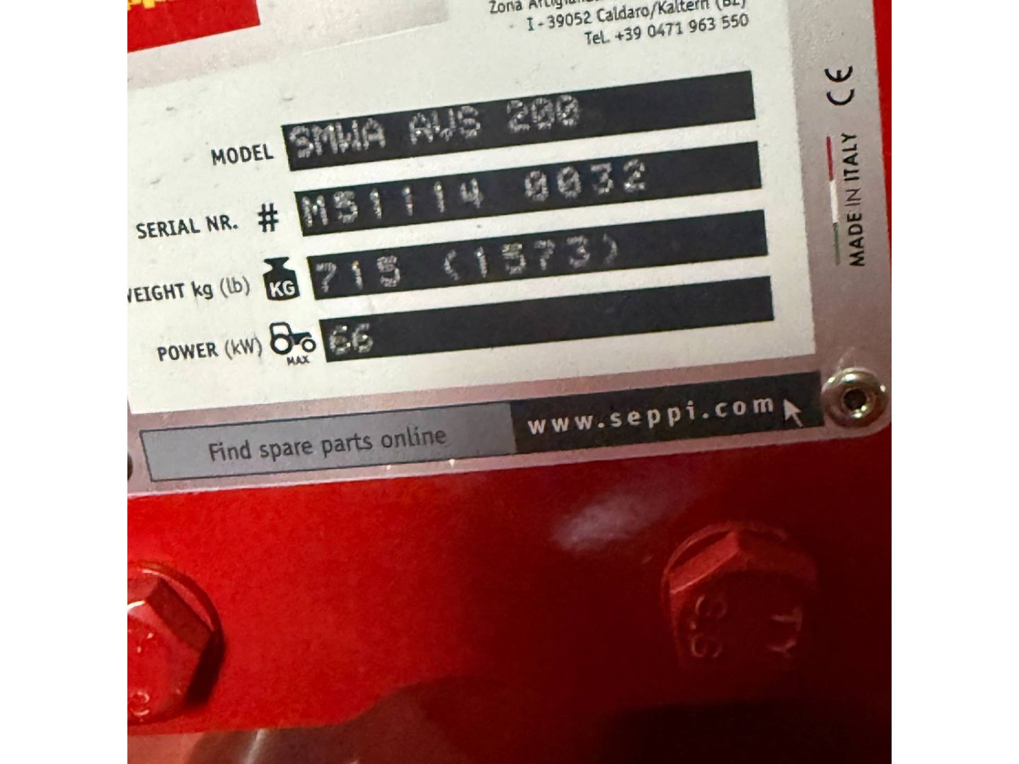 2020 SEPPI SMWA AVS 200 FLAIL