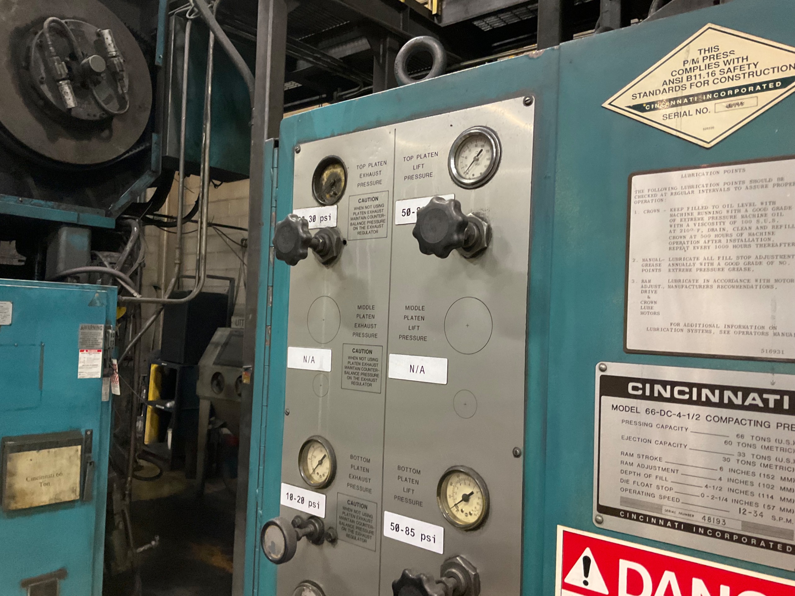 CINCINNATI 66-DC-4-1/2 COMPACTING PRESS For Sale | Aucto
