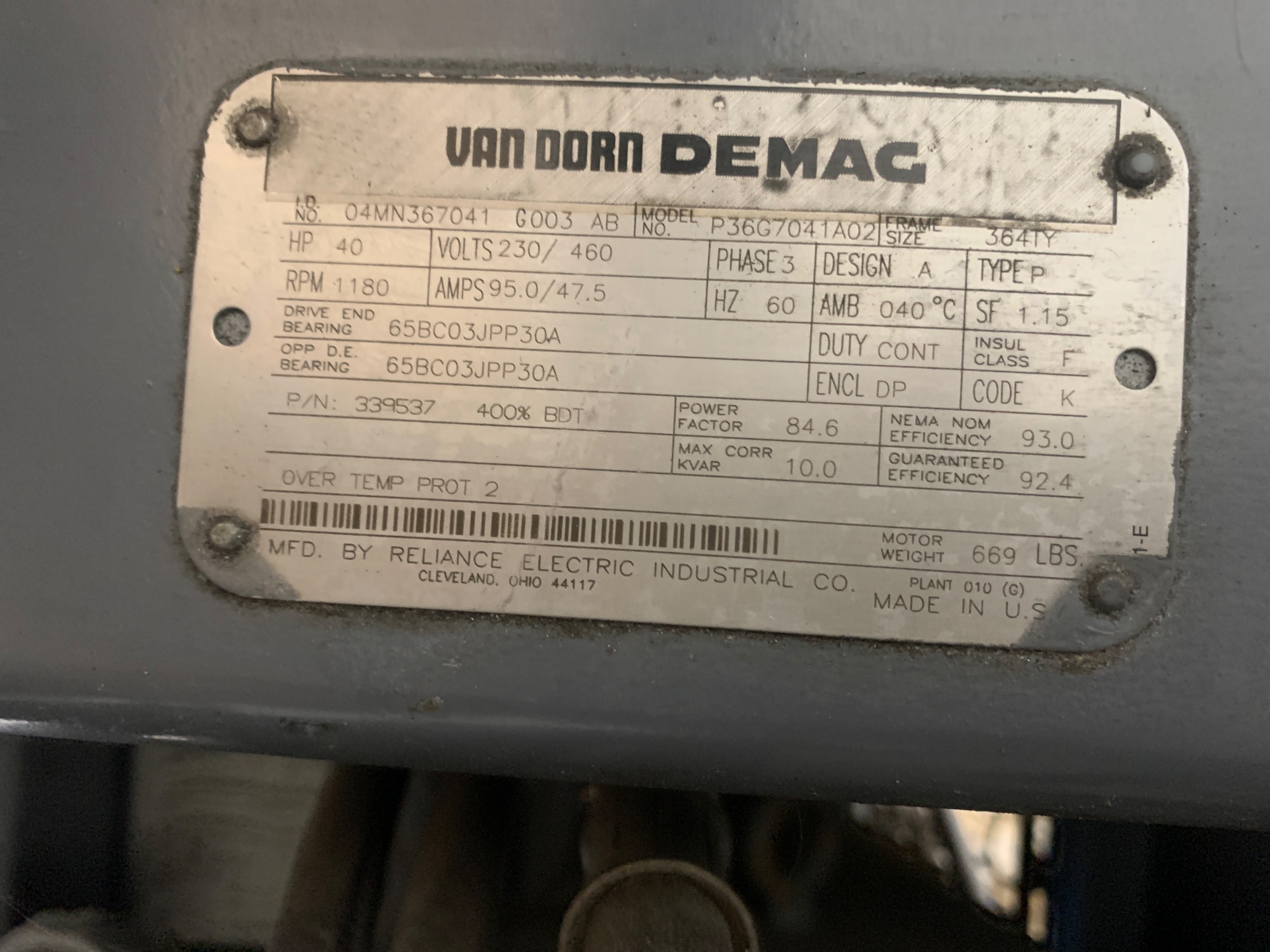 VAN DORN 230 INJECTION MOLDING MACHINE