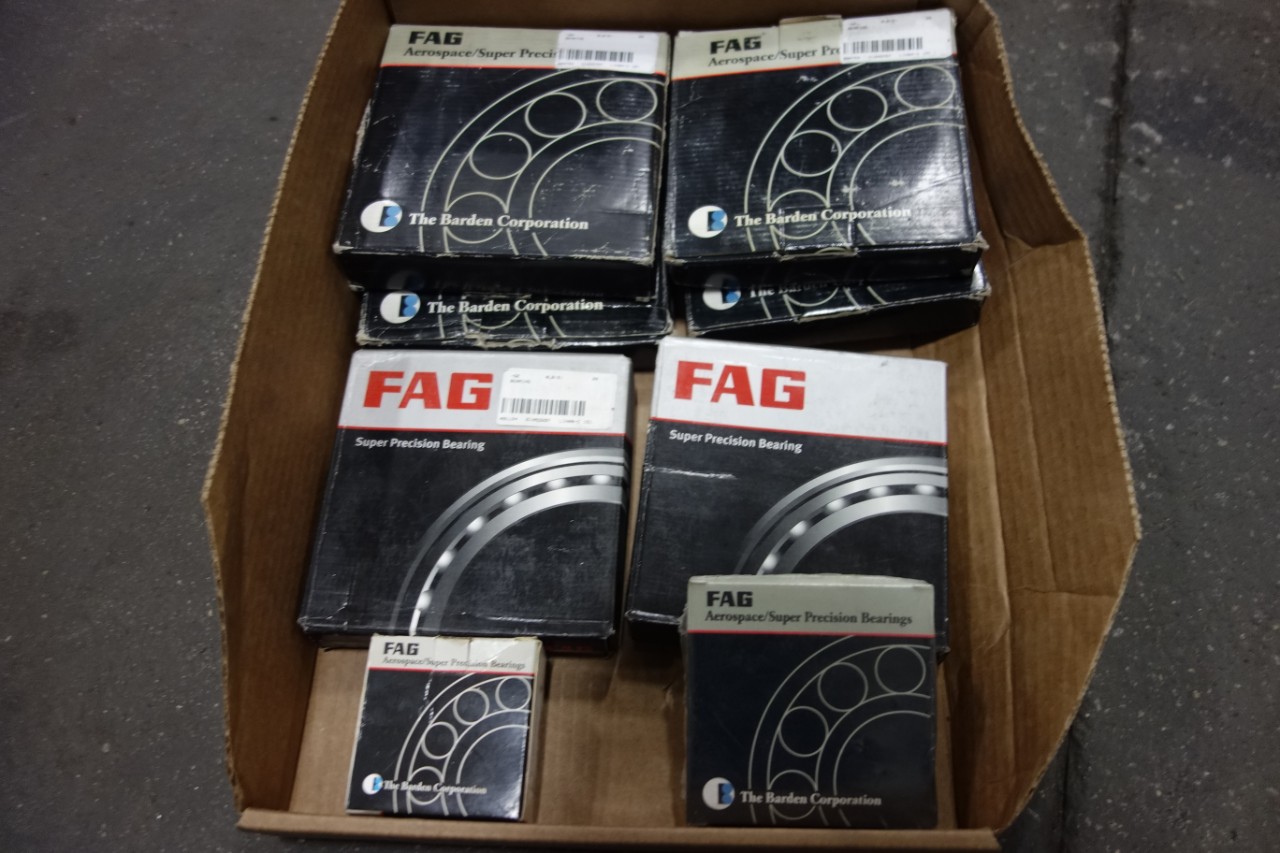 SKU 1068437 - LOT OF ASSORTED FAG PRECISION / AEROSPACE BEARINGS