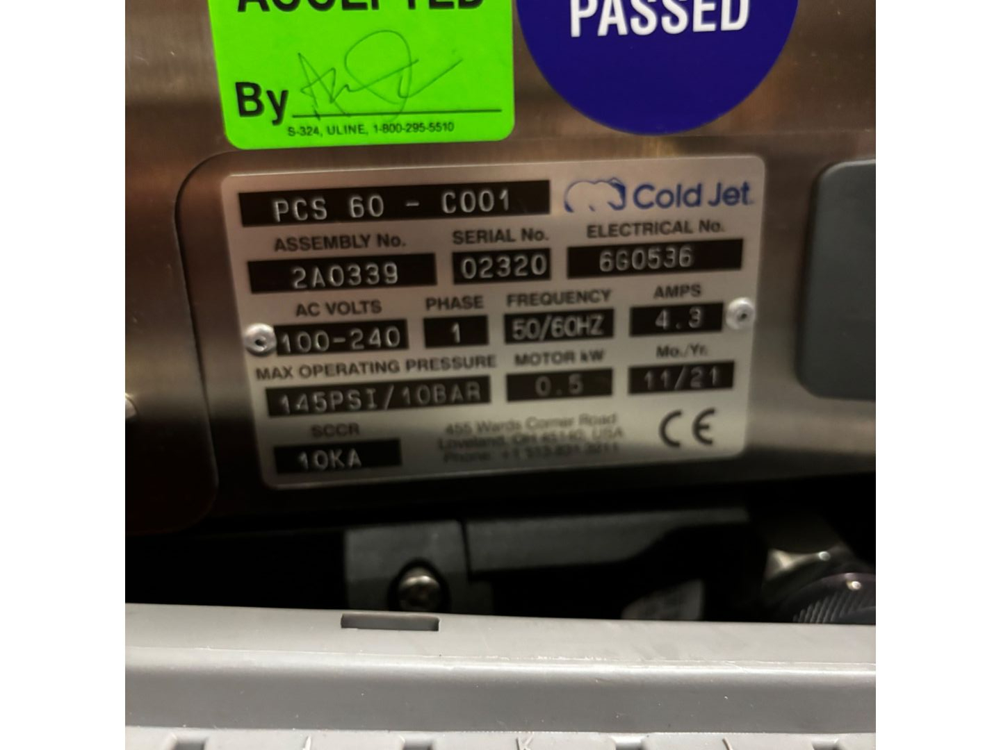 COLD JET AERO2 PCS 60 DRY ICE BLASTING MACHINE For Sale | Aucto