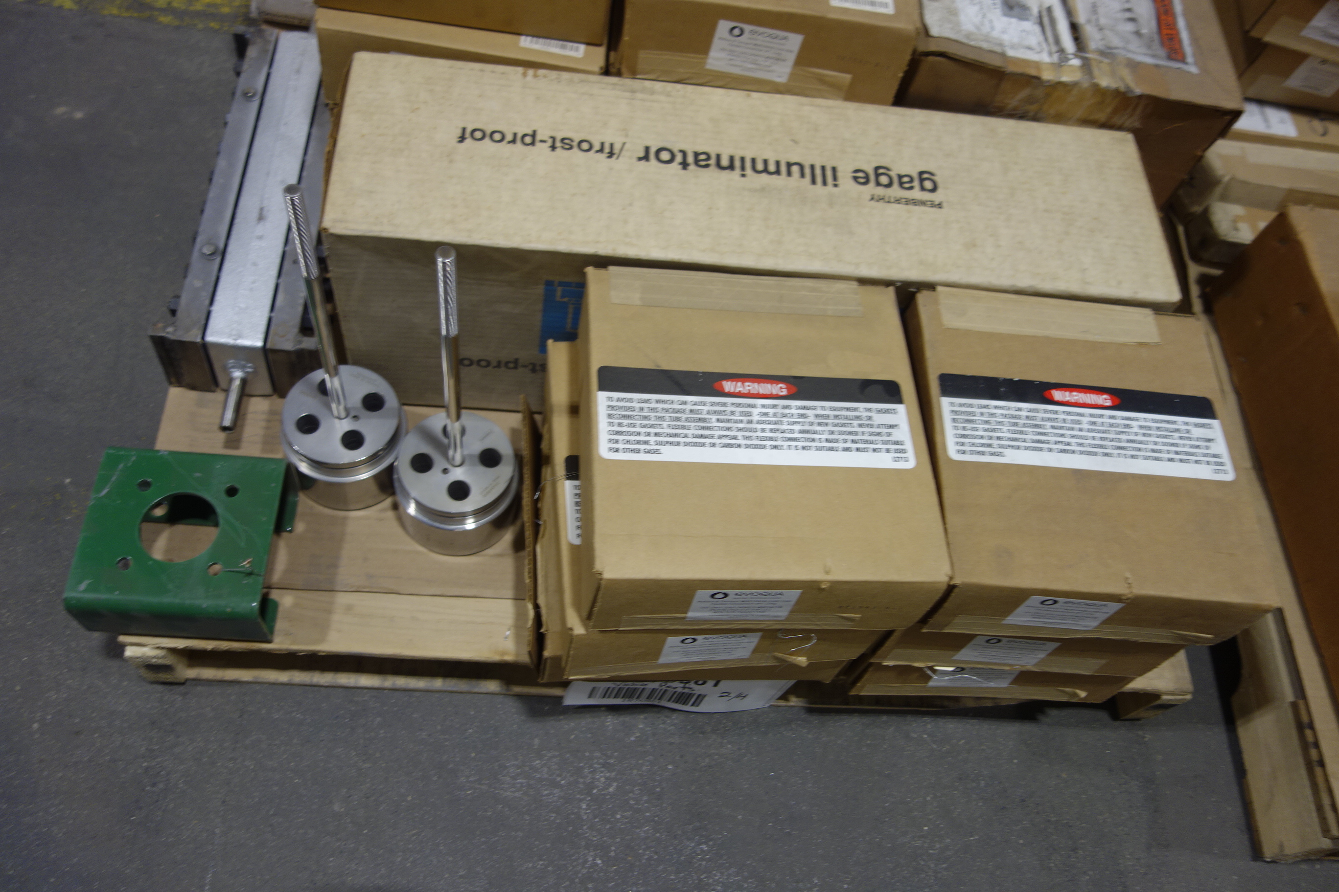 4 PALLETS OF ASSORTED VALVE PARTS AND ACCESSORIES