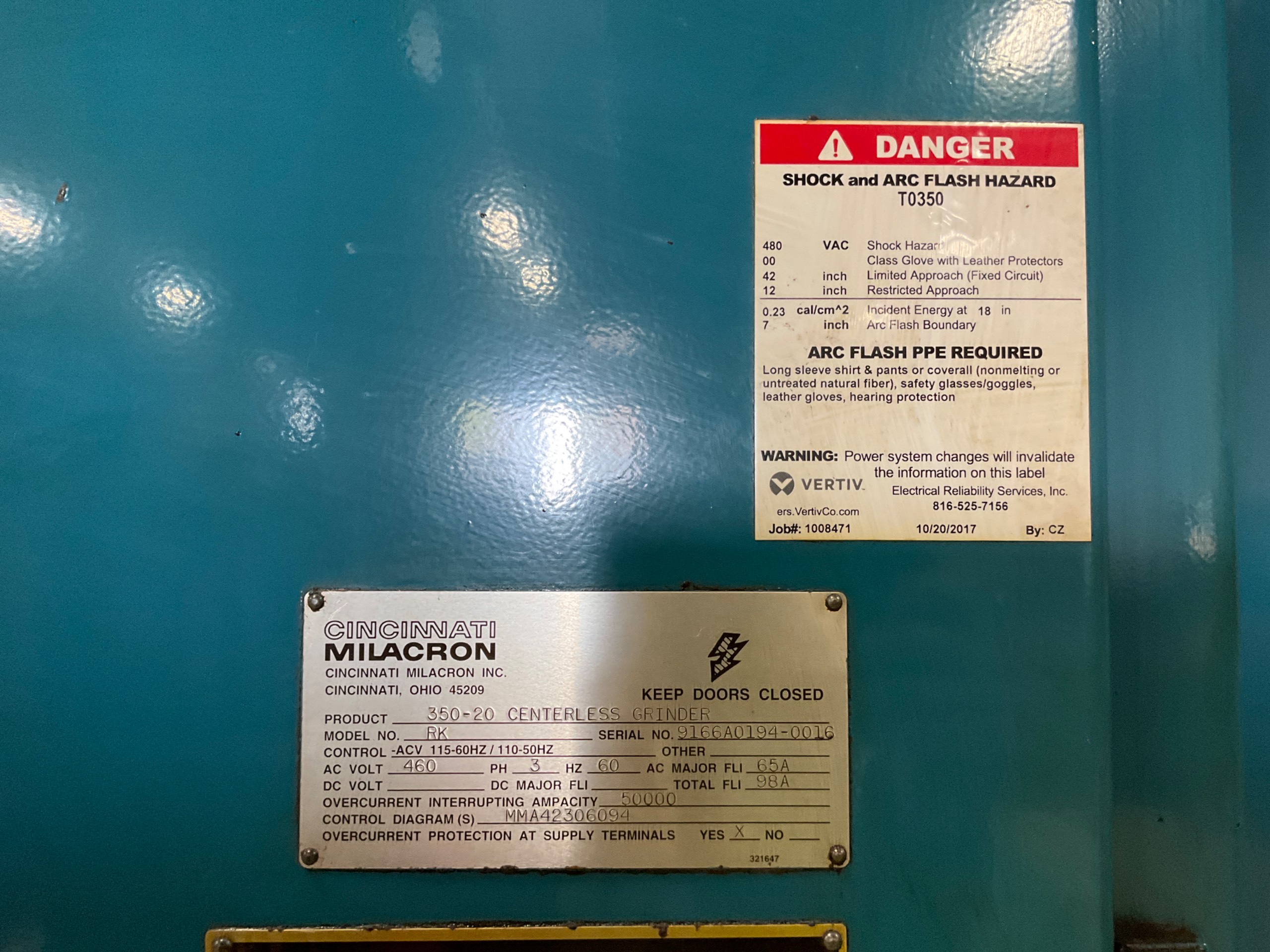 1994 CINCINNATI RK 350-20 CENTERLESS GRINDER