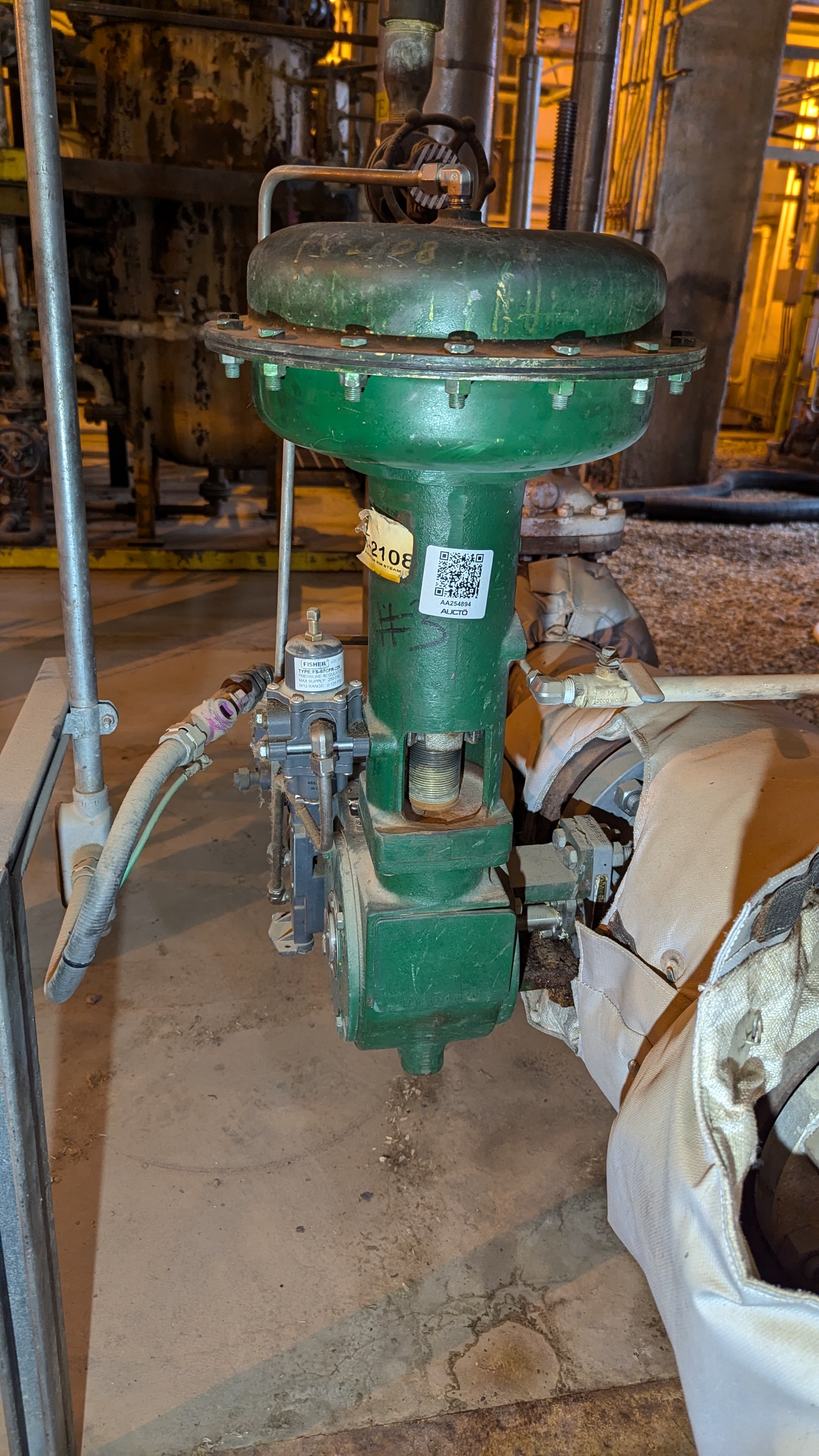 FISHER V300 CONTROL VALVE & 1052 ACTUATOR ASSEMBLY For Sale | Aucto