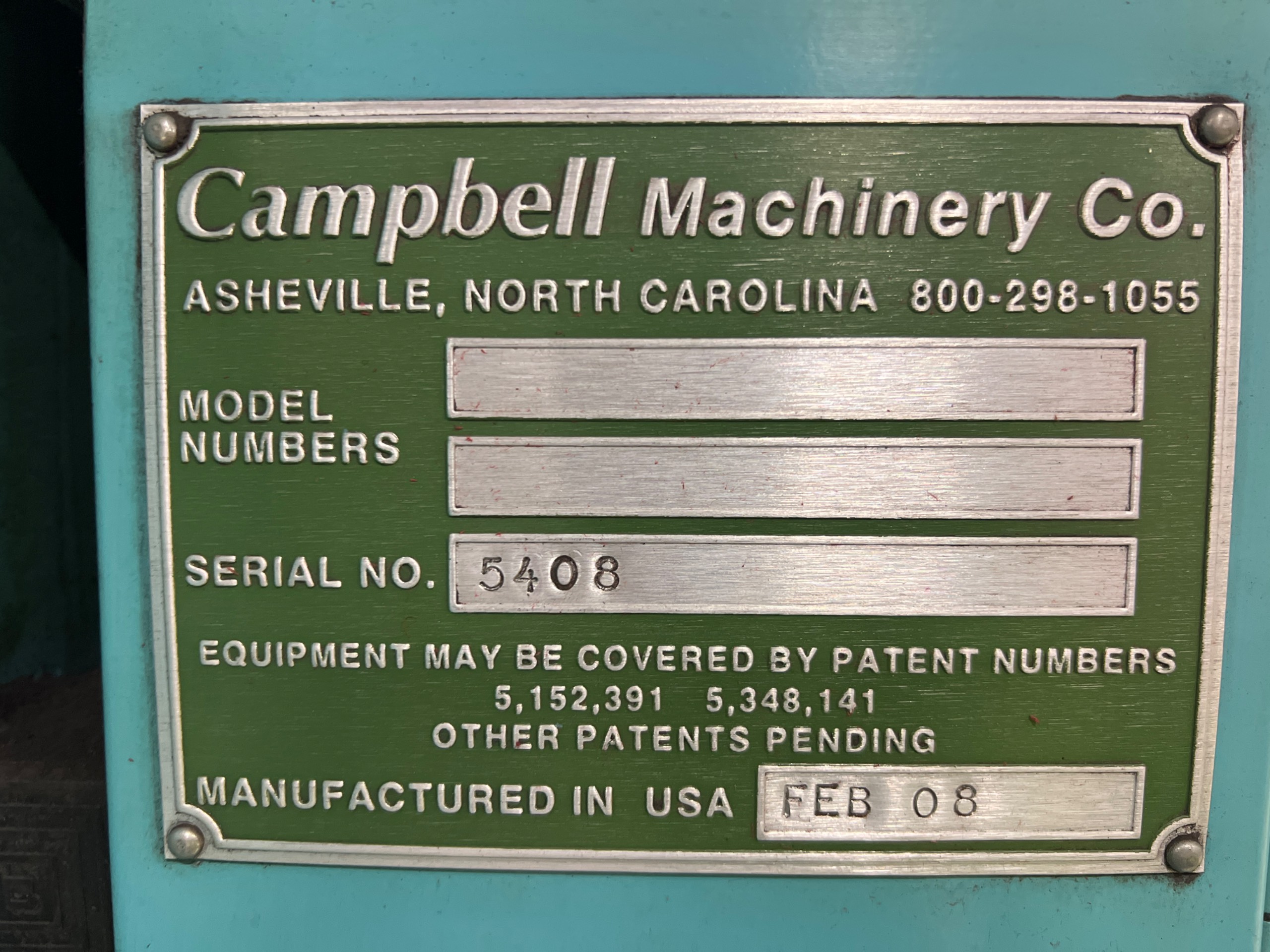 2008 CAMPBELL MACHINERY INCLINE PARTS LOADER