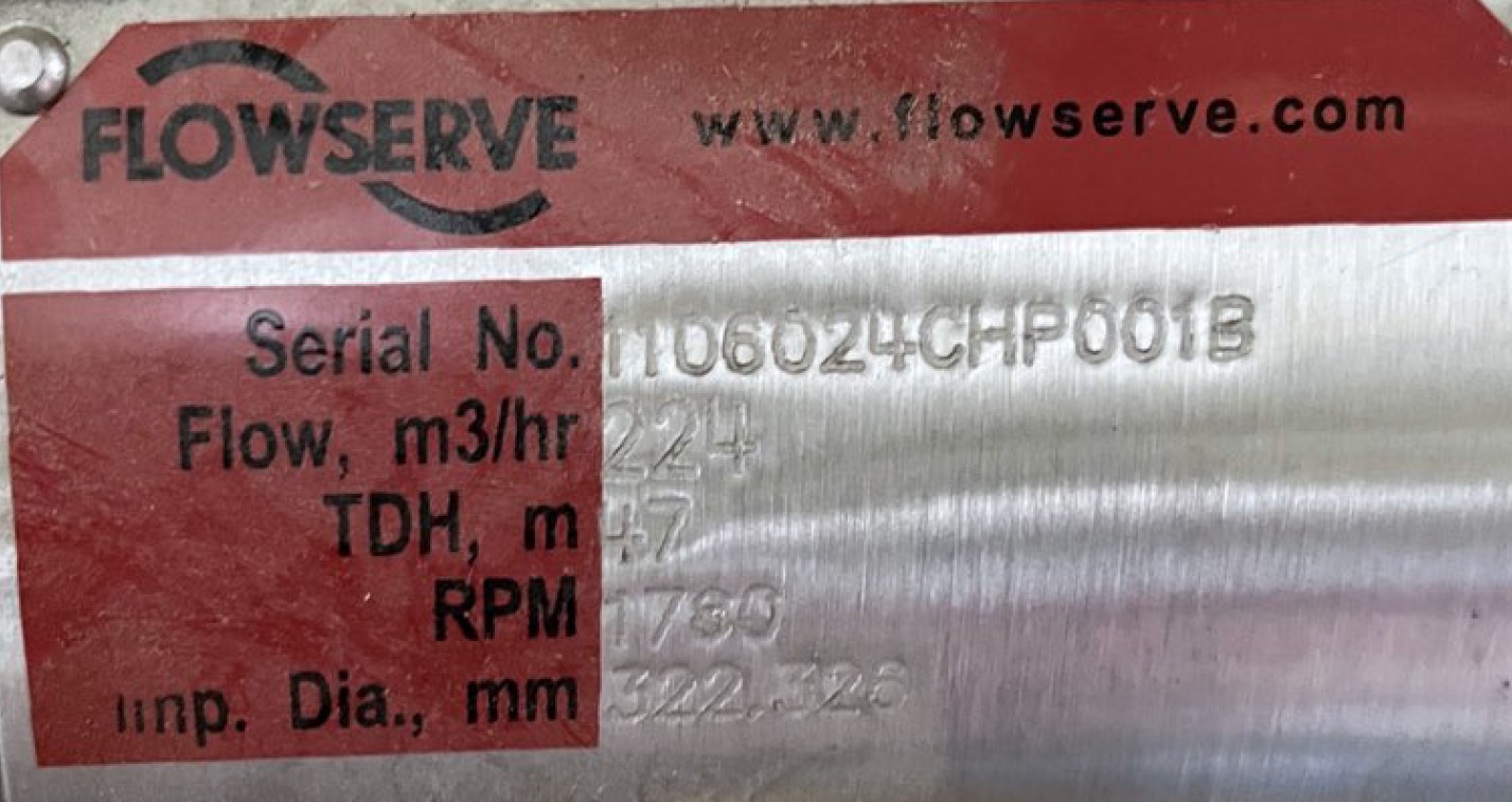 2013 FLOWSERVE DURCO MARK 3 CENTRIFUGAL PUMP For Sale | Aucto