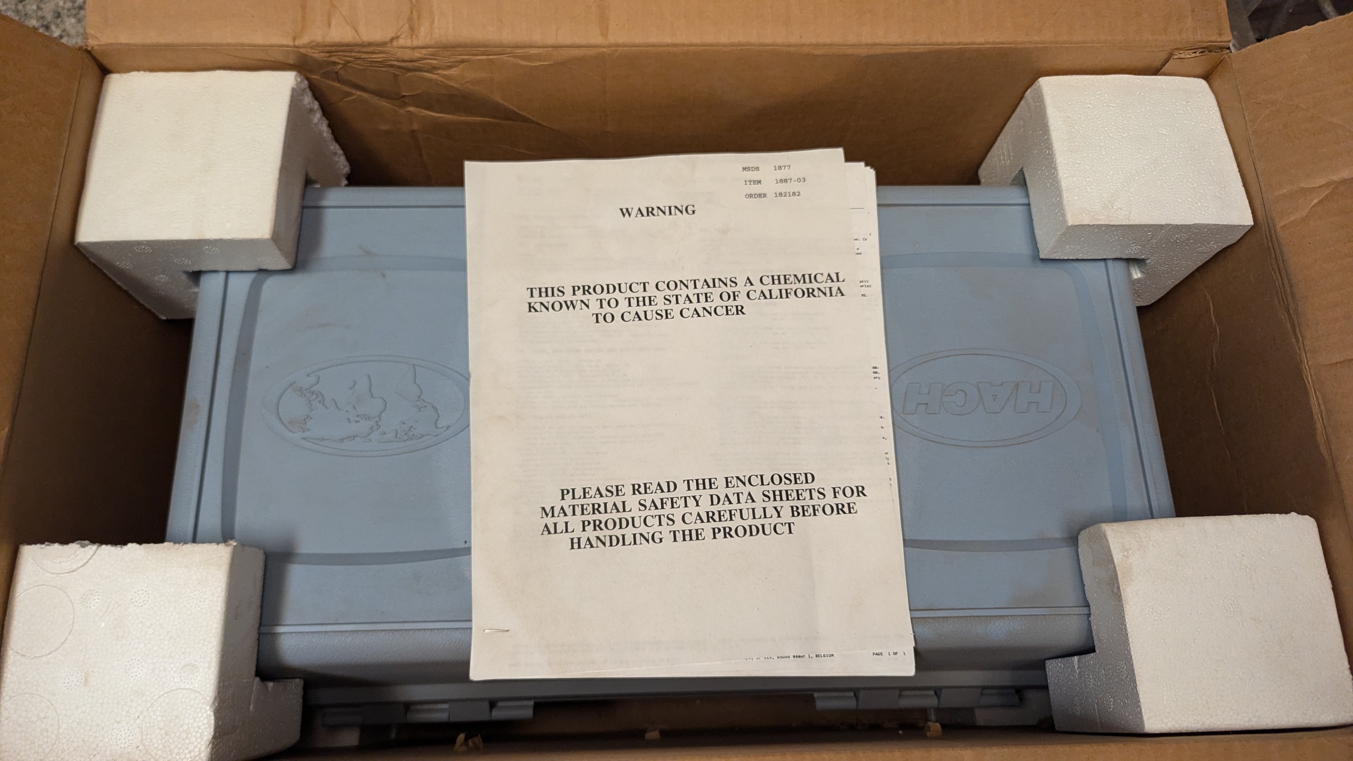 HACH 1887-03 STPL-WRT WASTEWATER TREATMENT PLANT TESTING KIT