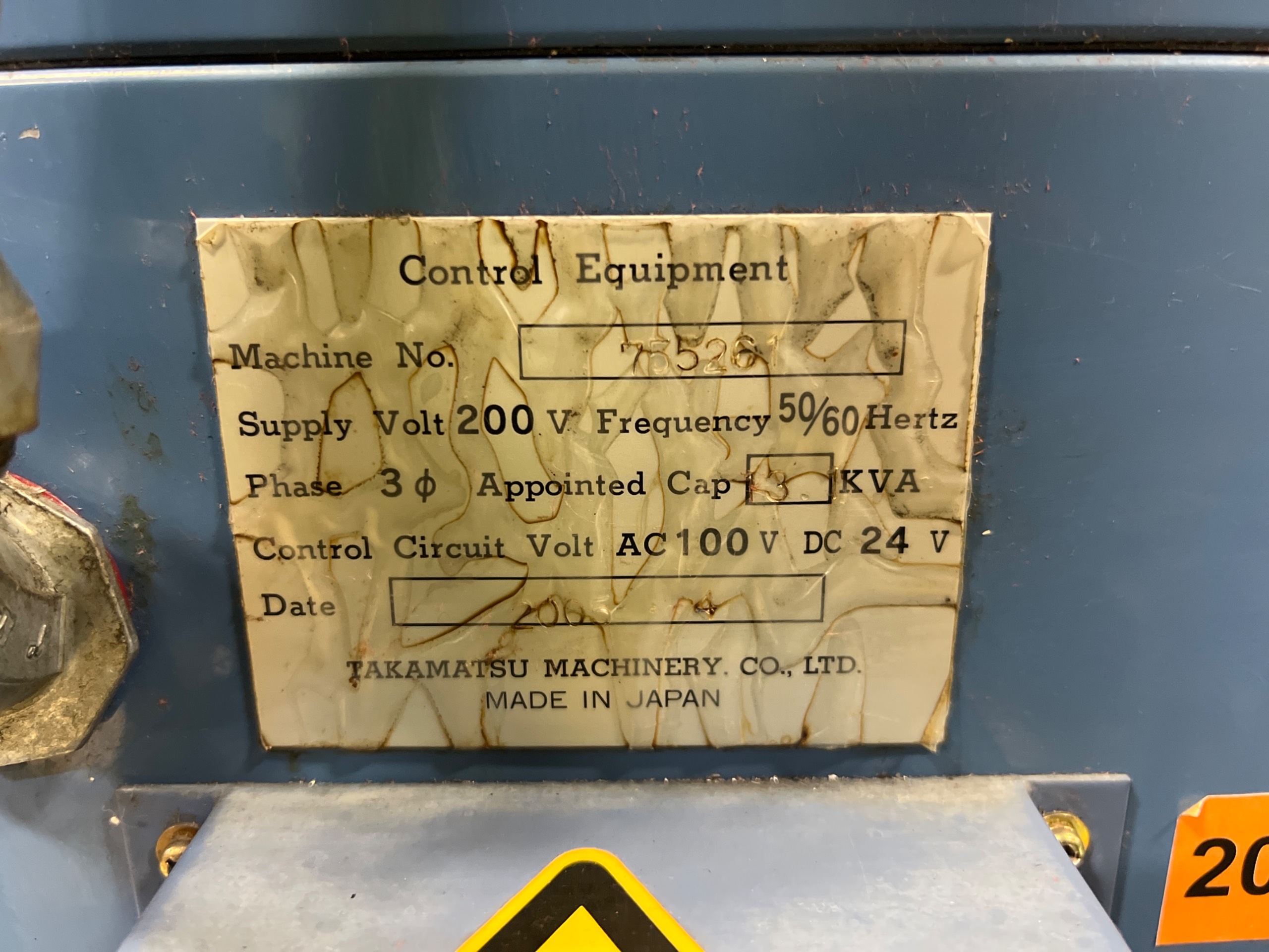 2005 TAKAMATSU X-10I CNC LATHE For Sale | Aucto