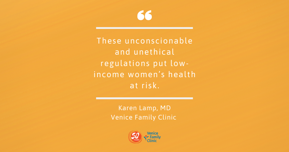 Response to Title X Rules Implementation | Venice Family Clinic