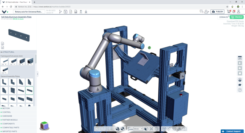 Robot Reach Study Now Available in Vention 3D MachineBuilder