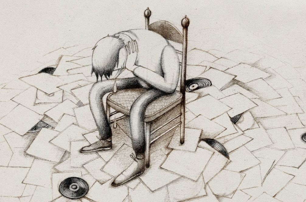 Crate Digging, don't do it! A comic warning against vinyl addiction