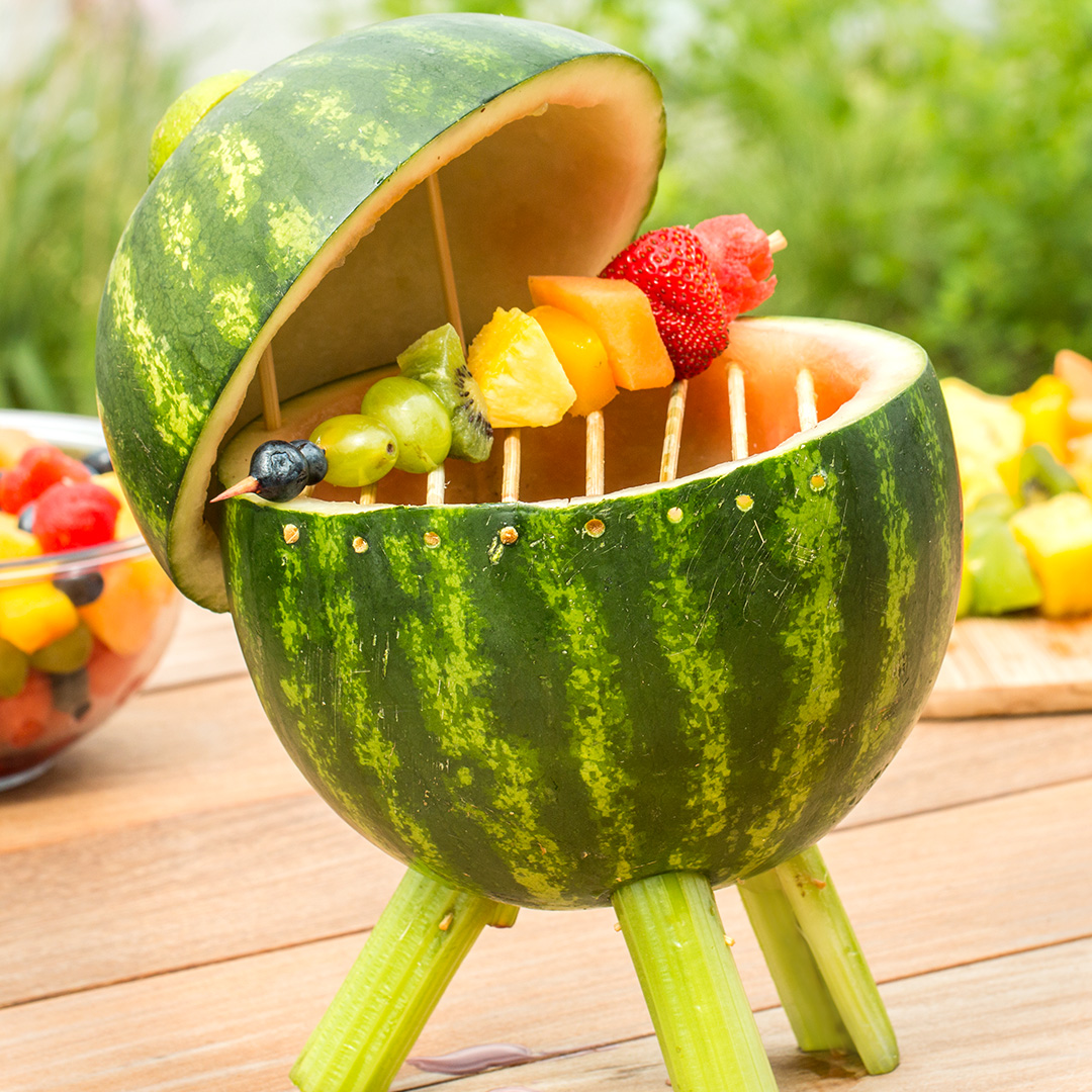 Watermelon Grill With Fruit Skewers Recipe by Tasty