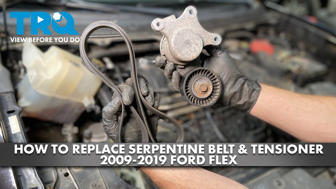 How to Replace Serpentine Belt Tensioner 2009-2019 Ford Flex | 1A Auto