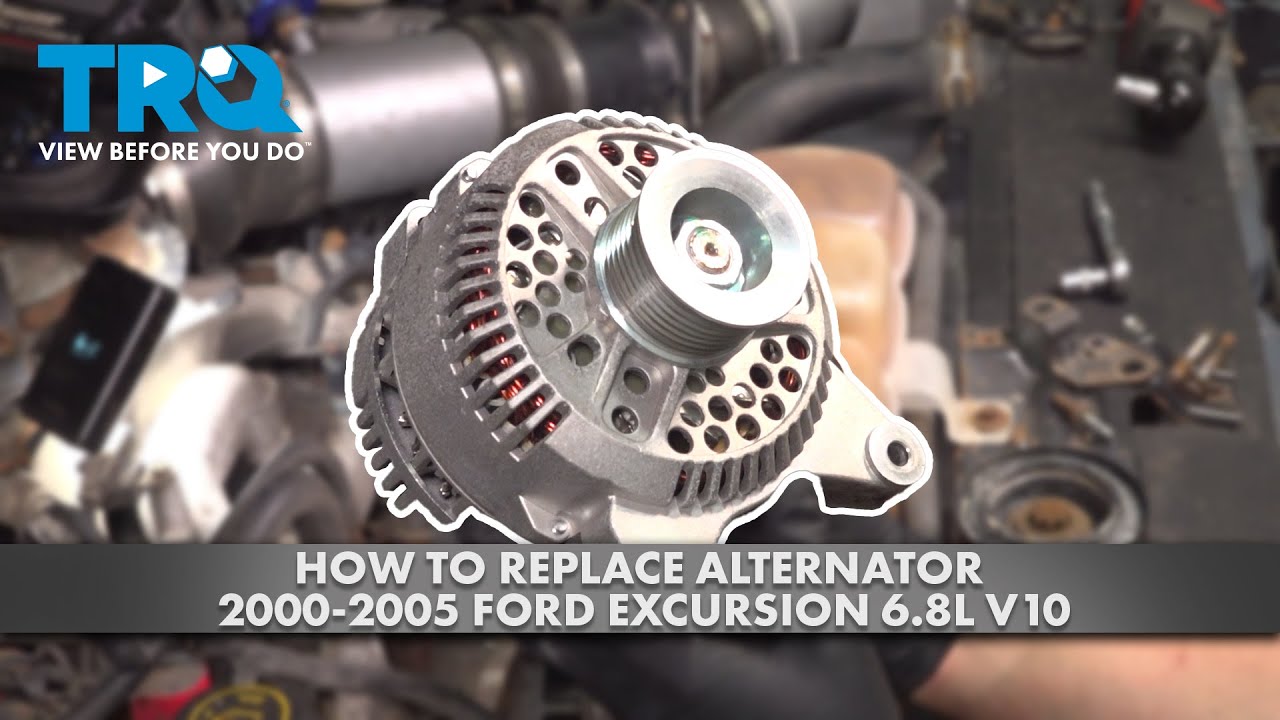 How to Replace Alternator 2000-2005 Ford Excursion 68L V10 | 1A Auto
