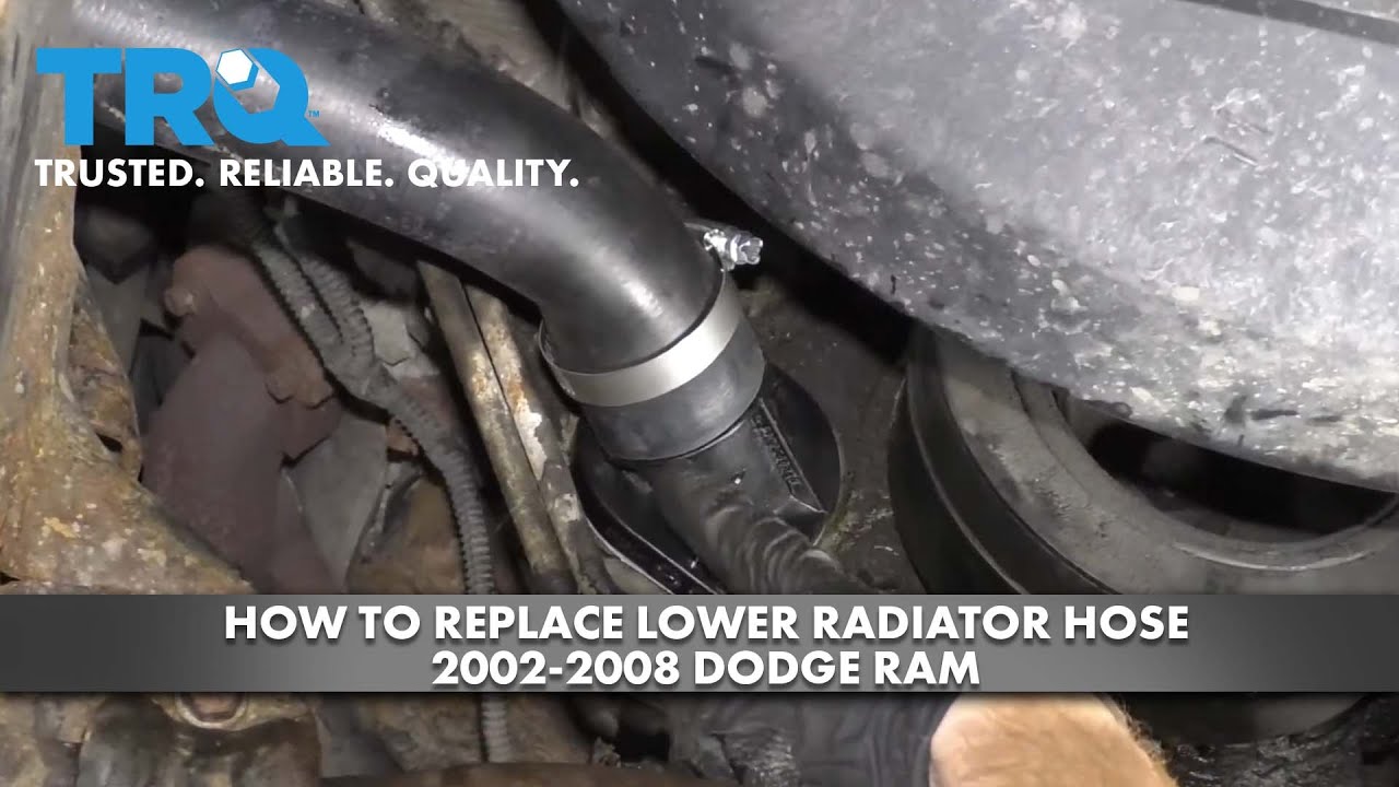 How To Replace Lower Radiator Hose 2002 08 Dodge Ram 1a Auto