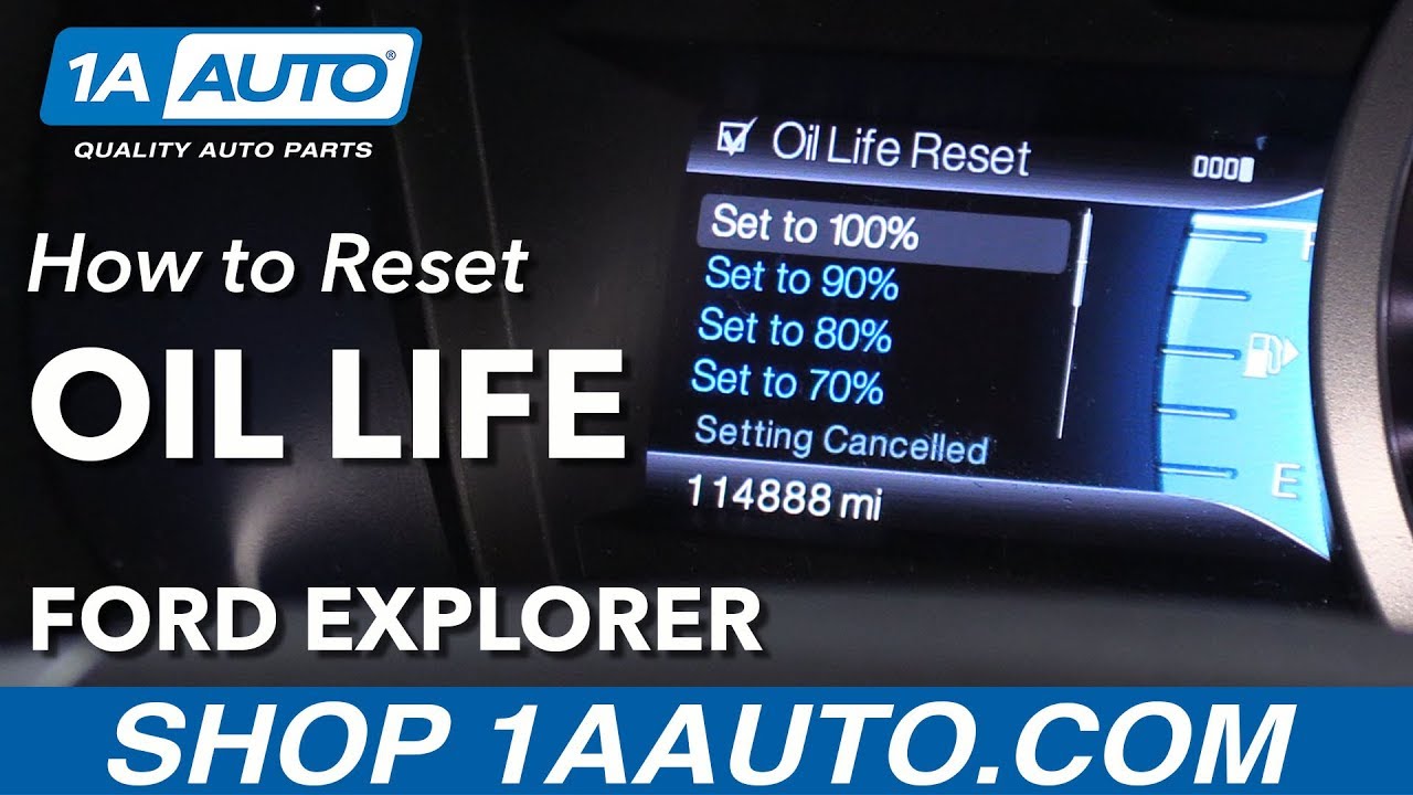 2006 Ford Explorer Oil Life Reset