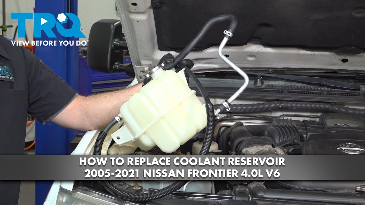 How to Replace Coolant Reservoir 2005-2021 Nissan Frontier 40L V6 | 1A Auto