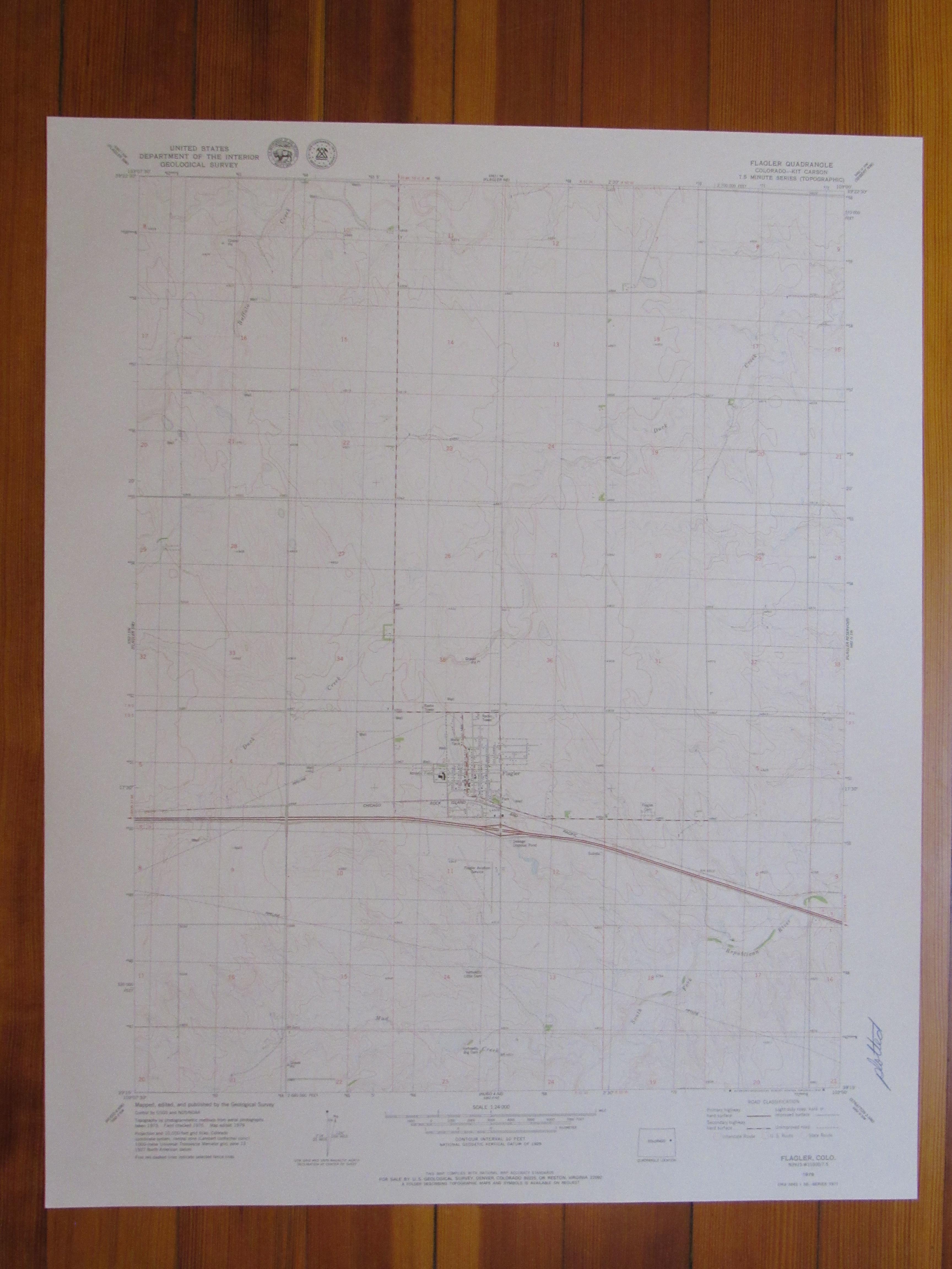 Flagler Colorado 1979 Original Vintage USGS Topo Map | eBay