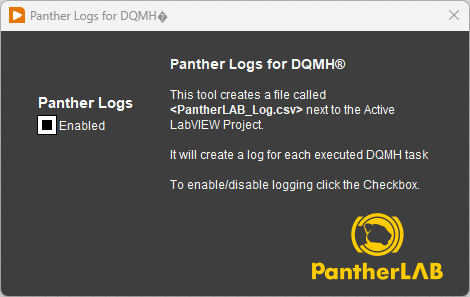 Panther Logs for DQMH Toolkit for LabVIEW - Download - VIPM by JKI