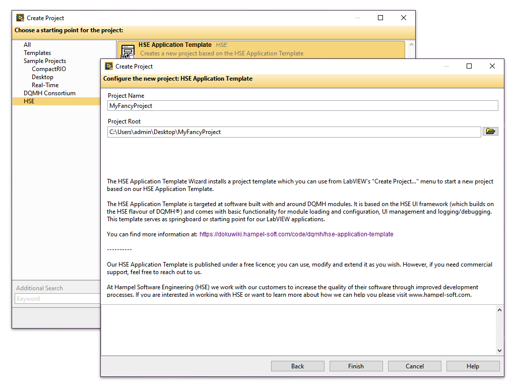HSE Application Template Wizard Toolkit for LabVIEW - Download - VIPM ...