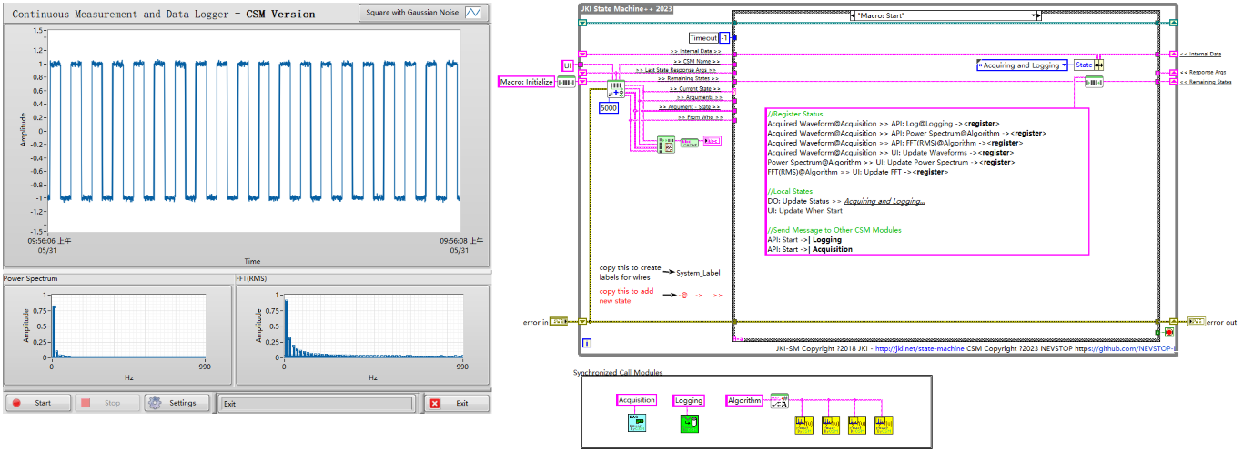 Csm Continuous Meausrement And Logging Example Toolkit For Labview Download Vipm By Jki
