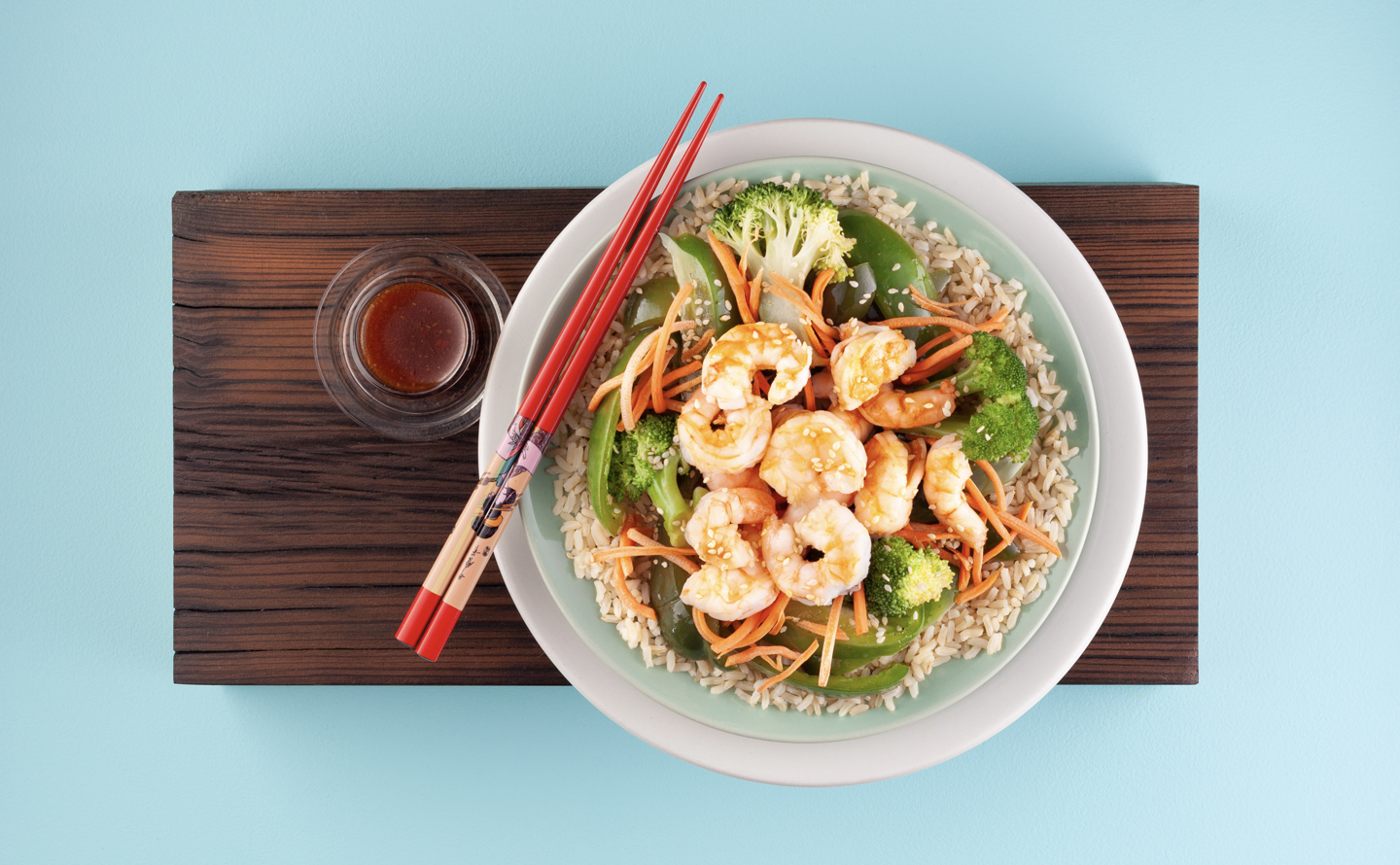 Szechuan Shrimp Stir Fry with Brown Rice