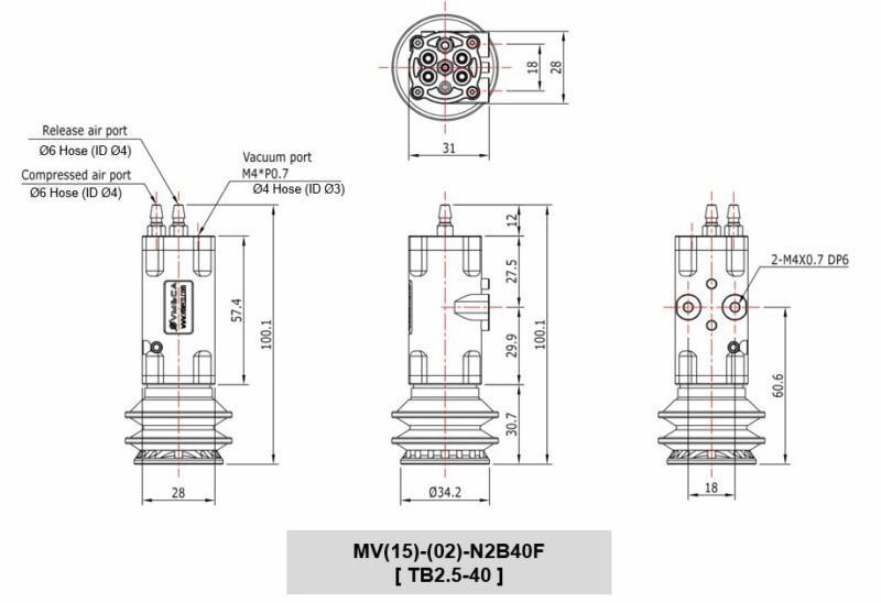 Giác hút chân không đa năng Vmeca Magic Gripper MV10-MV15 Series - Công ...