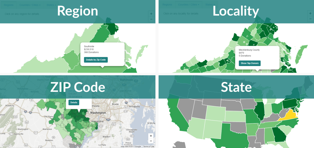 Visualization: Mapping Candidates' Donations