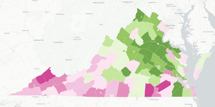 Virginia Population Change: 2020 to 2024