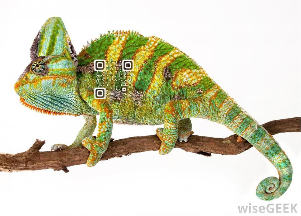 Huey the Chameleon QR Code by subocollins | Visualead