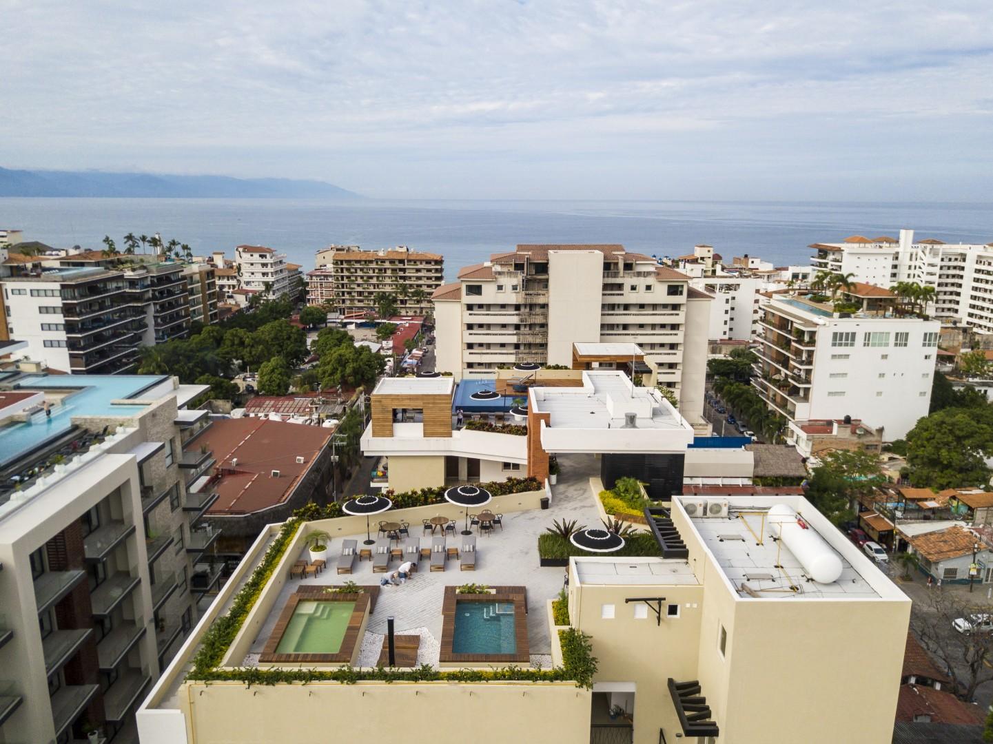 Modern Mexican Condo w/View | POOLS & GYM OPEN