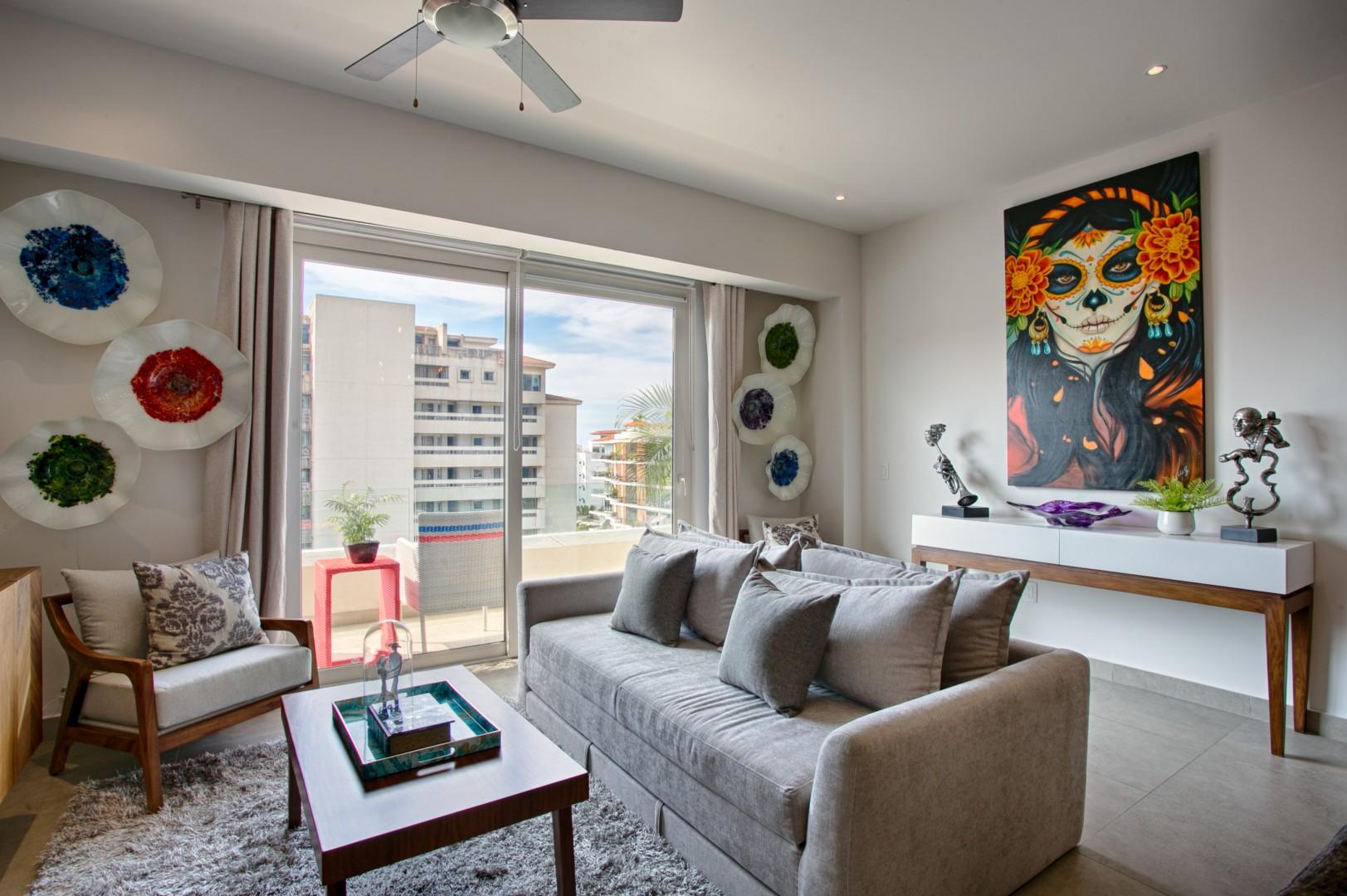 Modern Mexican Condo w/View | POOLS & GYM OPEN