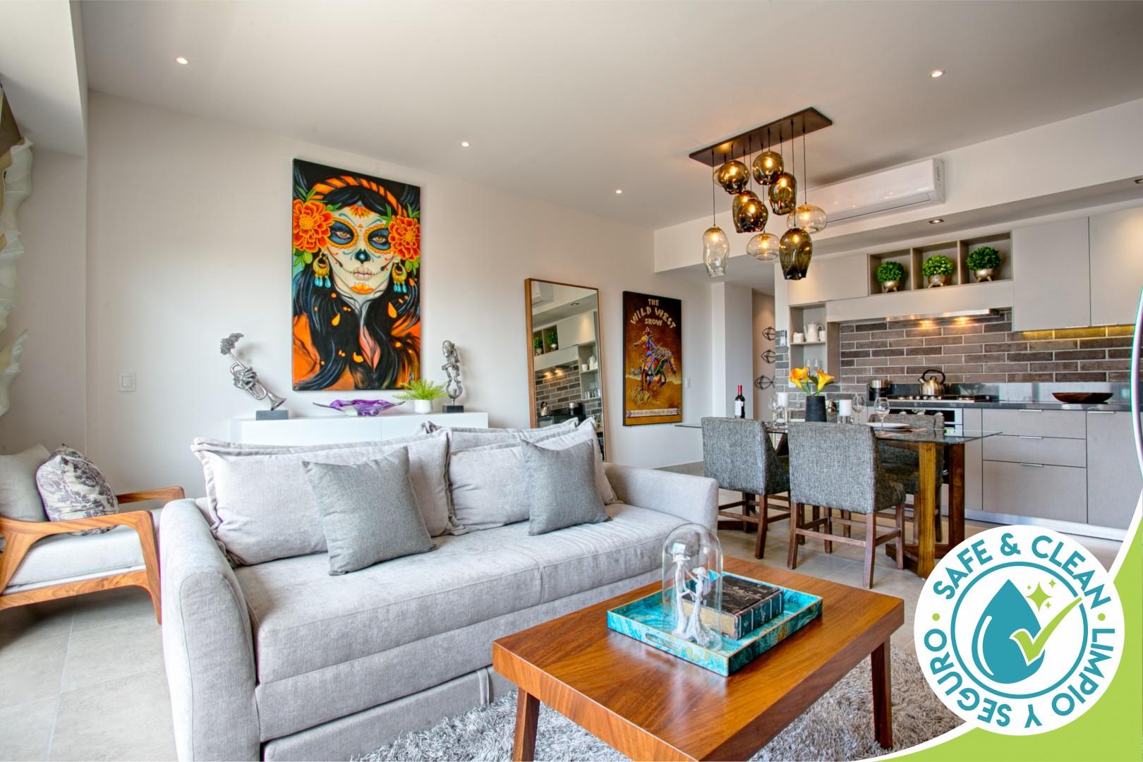 Modern Mexican Condo w/View | POOLS & GYM OPEN